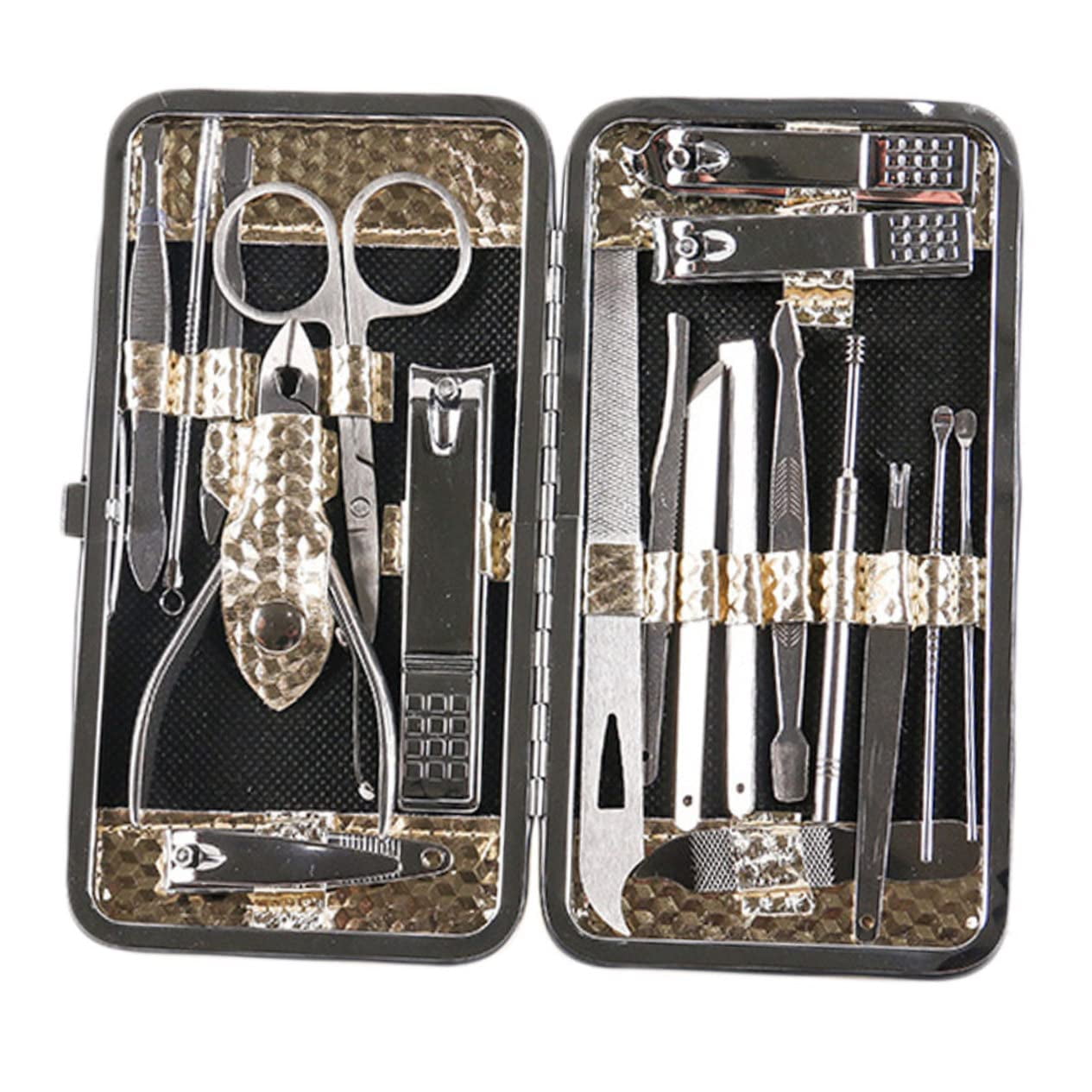 TIFOR 19pcs Set Toenail Clipper Professional Pedicure Kit Manicure Kit ...