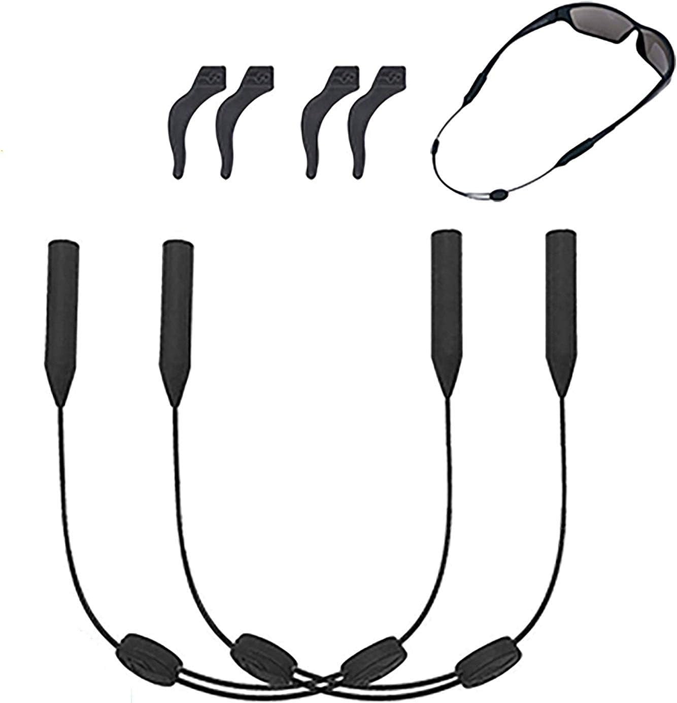 TIFOR 4 Pack Adjustable Glasses Strap, Durable Sunglass Strap ...