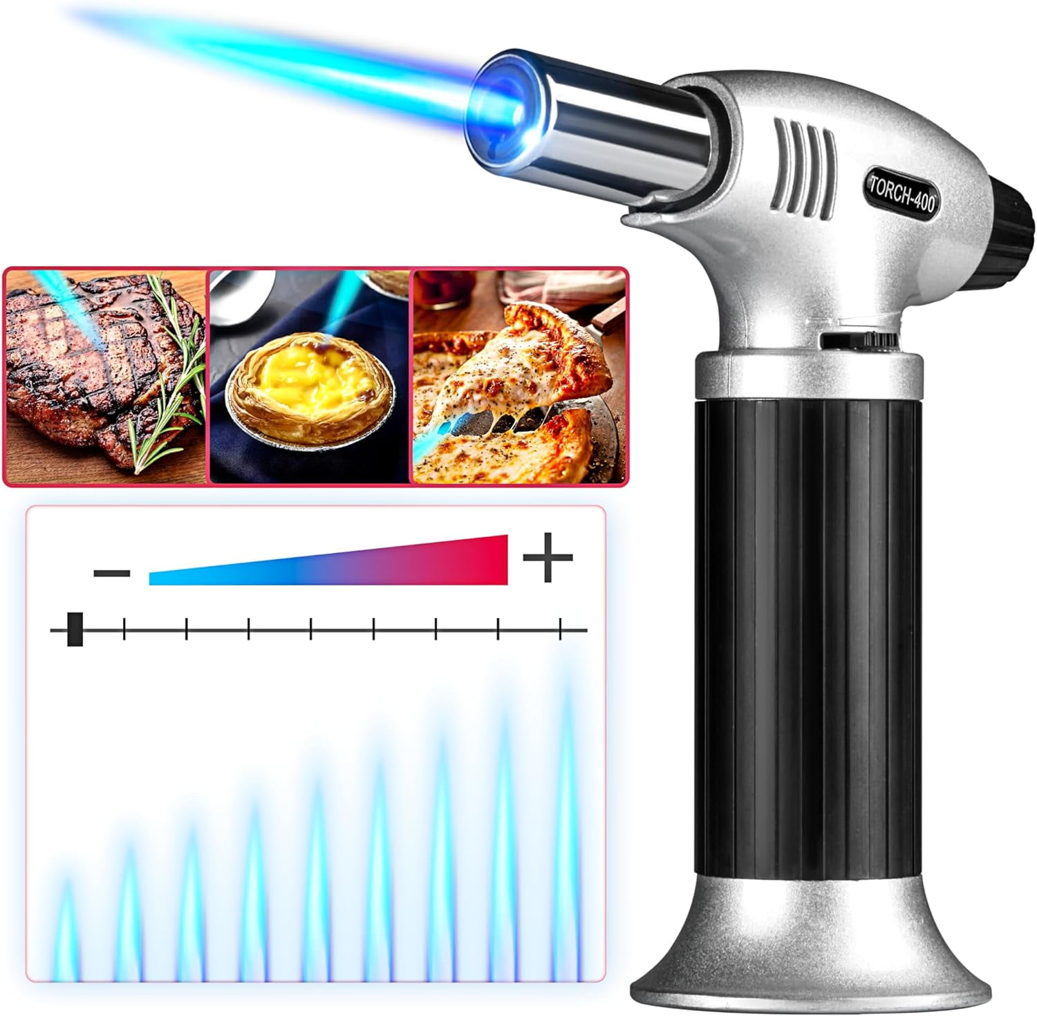 TIFOR Butane Torch,Kitchen Torch Cooking Torch Creme Brulee Torch ...