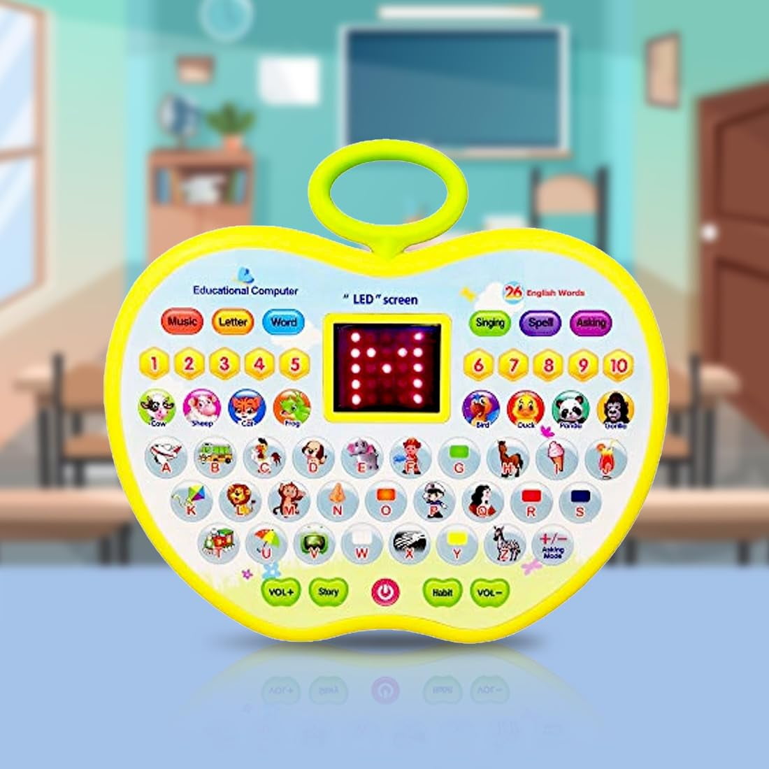 TIFOR Educational Computer Toy for Kids, Apple Shape Electronic Baby ...