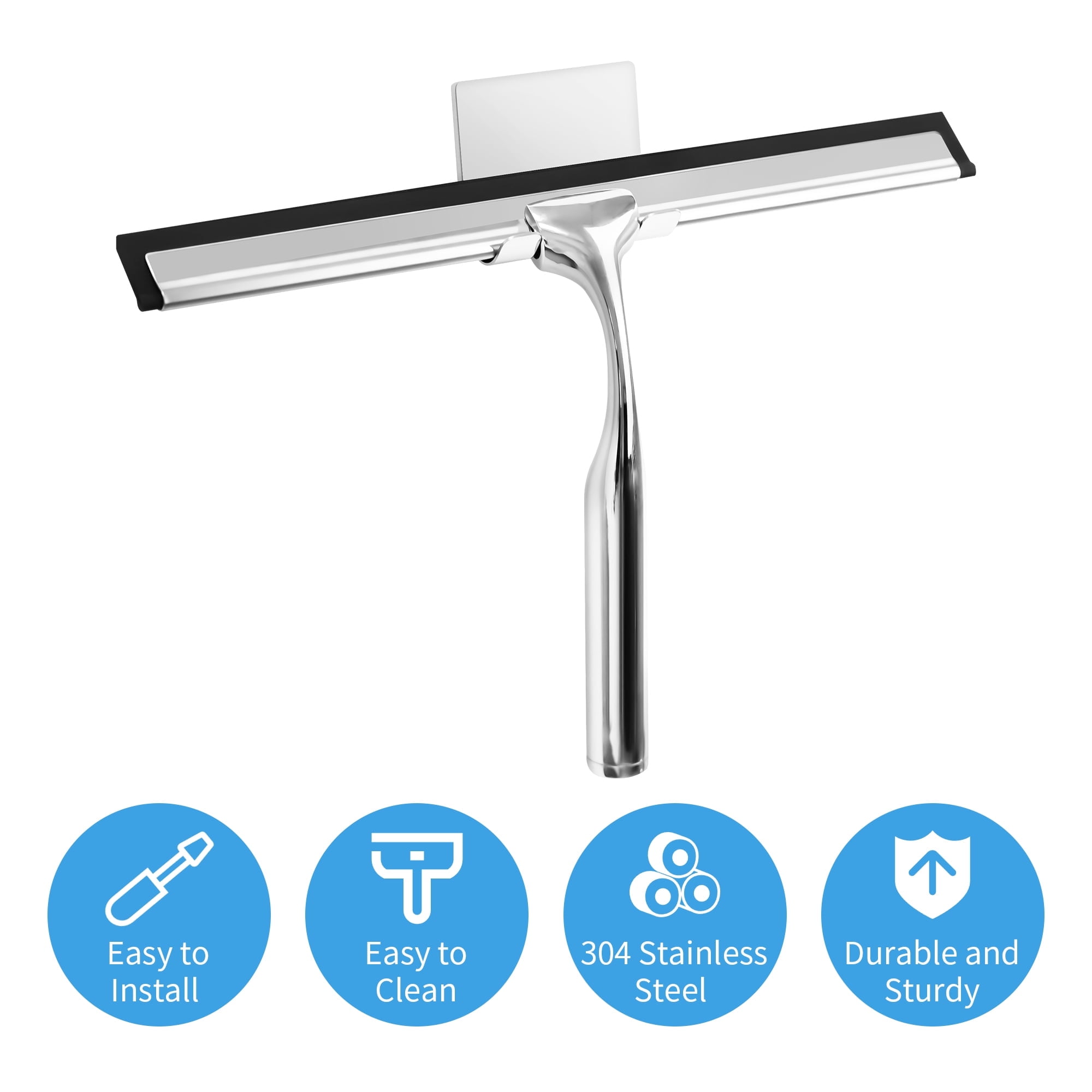 TIFOR Multipurpose Shower Squeegee for Glass Doors,10 inch Stainless ...