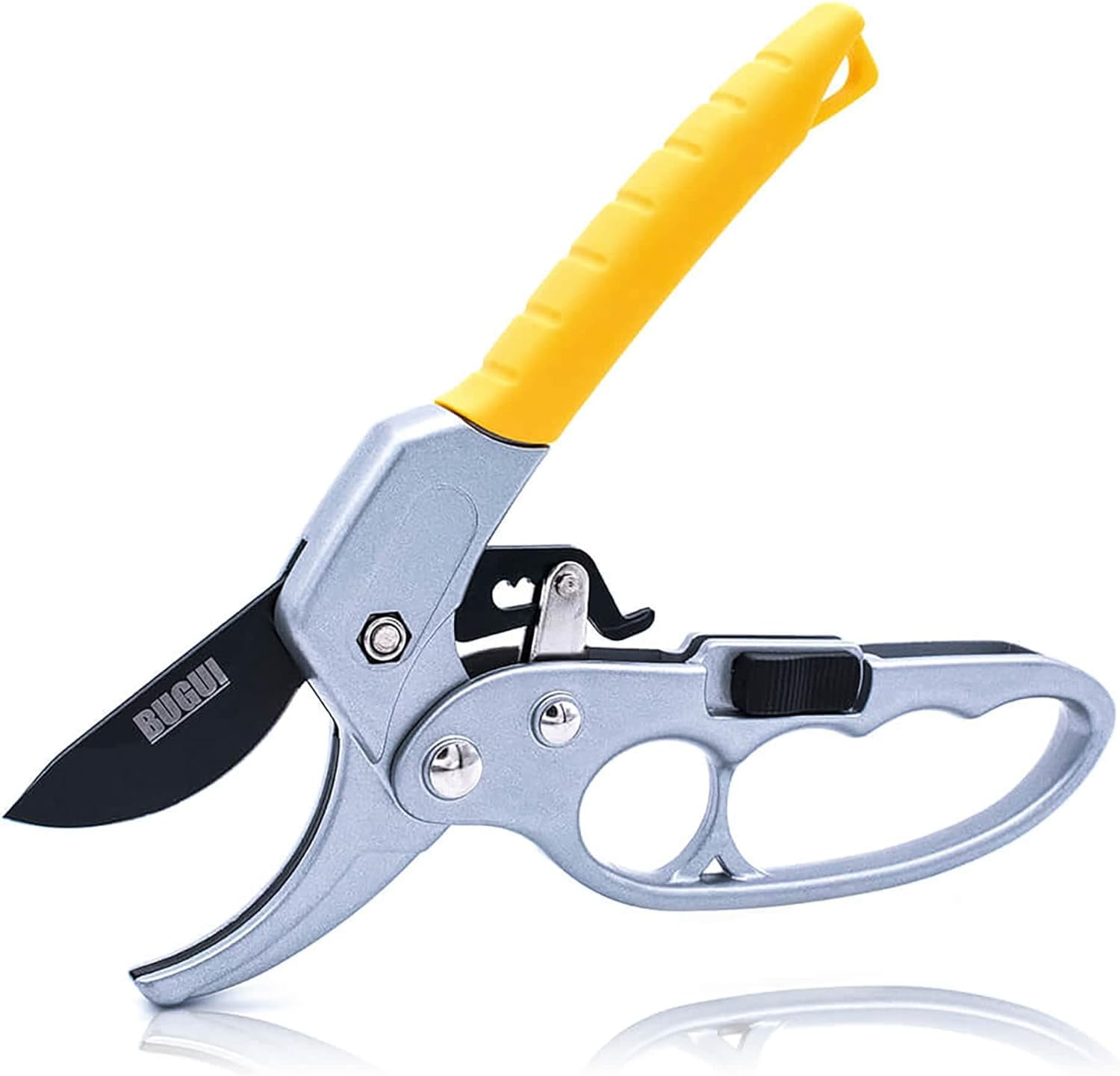 TIFOR Ratchet Garden Pruning Shears, Anvil Type, 3-Stage Ratcheting Mechanism Provides 5X ...