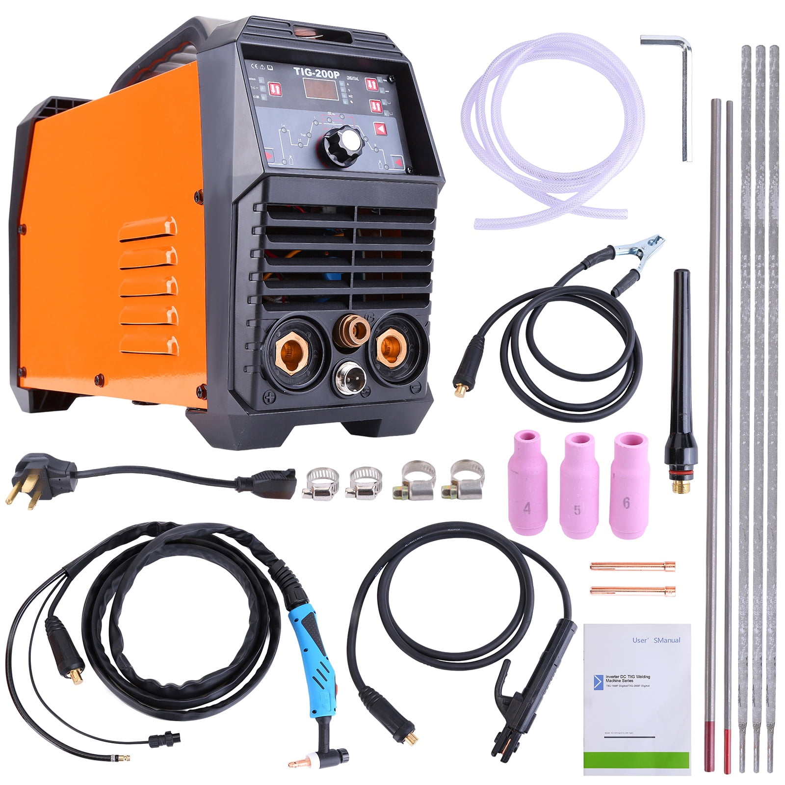 TIG200P Single Pulse TIG Welder, Dual Voltage 110V/220V, TIG 200A MMA ...