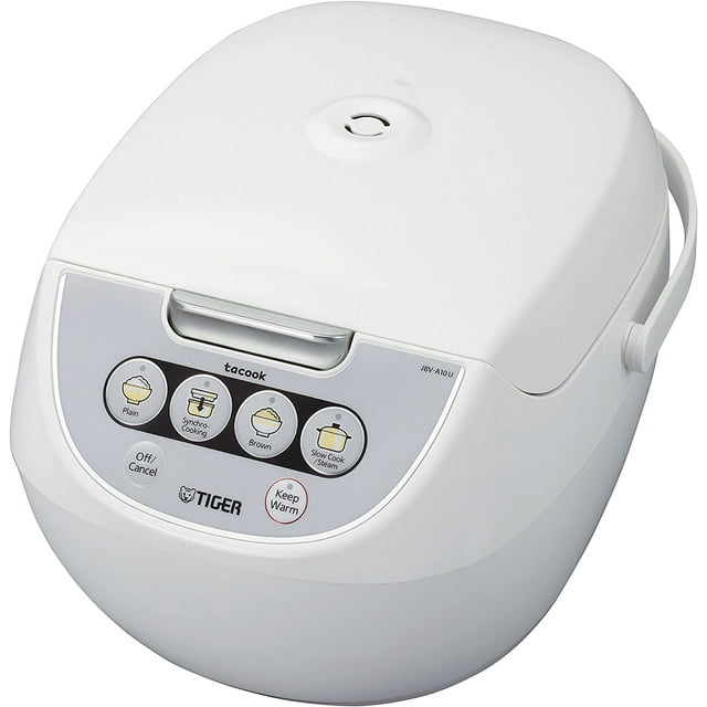 TIGER JBV-A10U 5.5-Cup (Uncooked) Micom Rice Cooker with Food Steamer ...