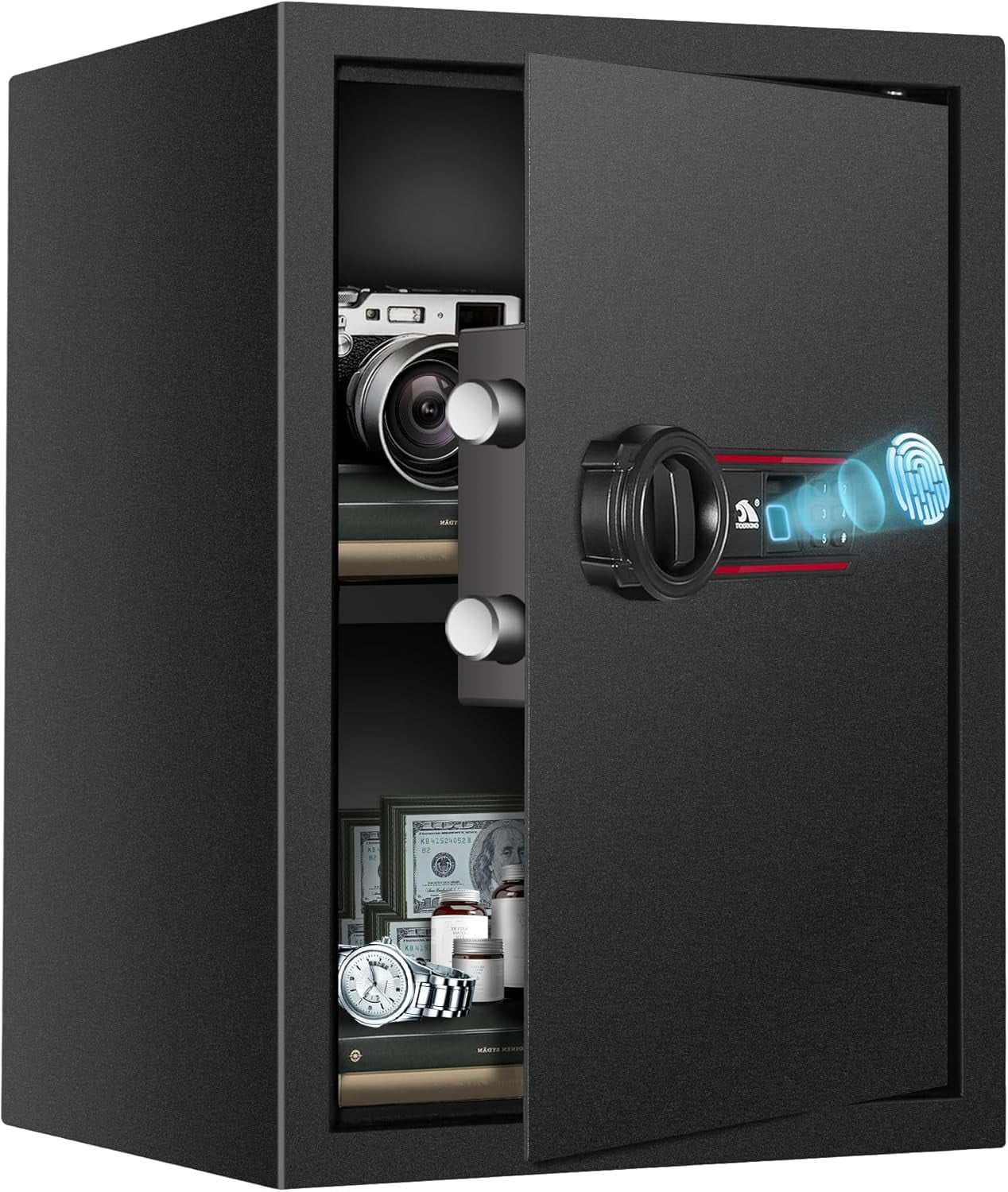 TIGERKING Biometric Fingerprint Safe Box - 1.8 Cubic Feet Digital ...