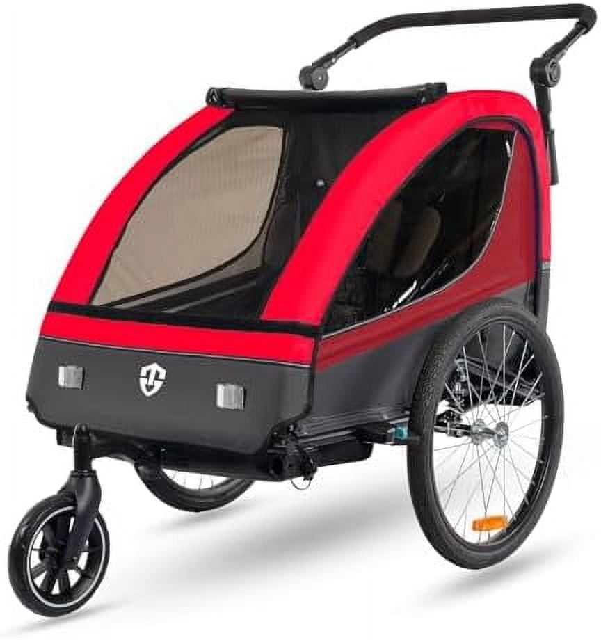 TIGGO VS Suspension Bike Trailer & Stroller 2 in 1 Double Seat for Toddlers, Kids, Child Bicycle ...