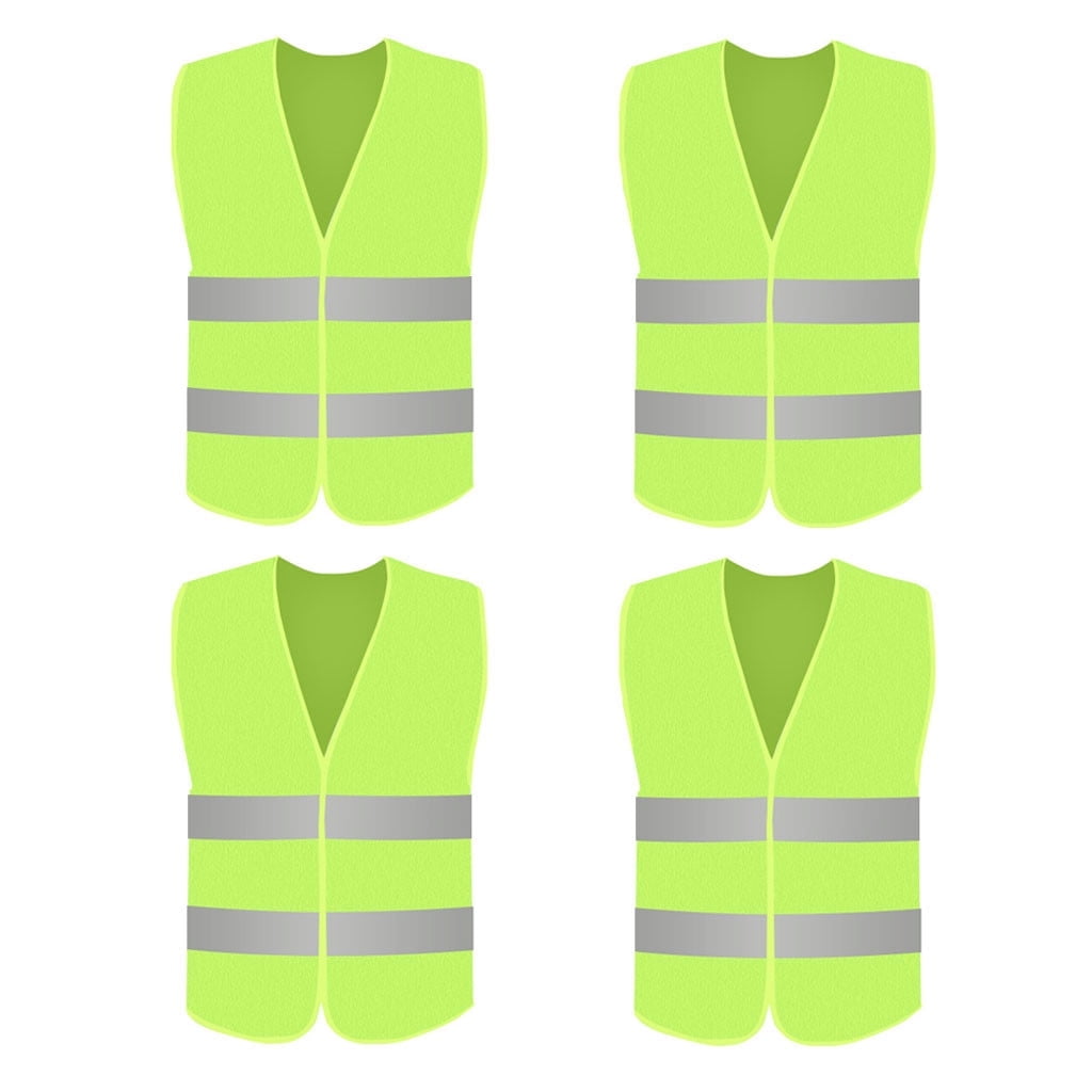 TIHLMK 4PCS High Visibility Running Reflective Vest Security Equipment ...