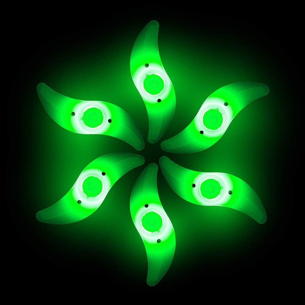 TIHLMK 6pcs Night Ride Lights Car Bicycle Bike Cycling Wheel Tire Spoke ...