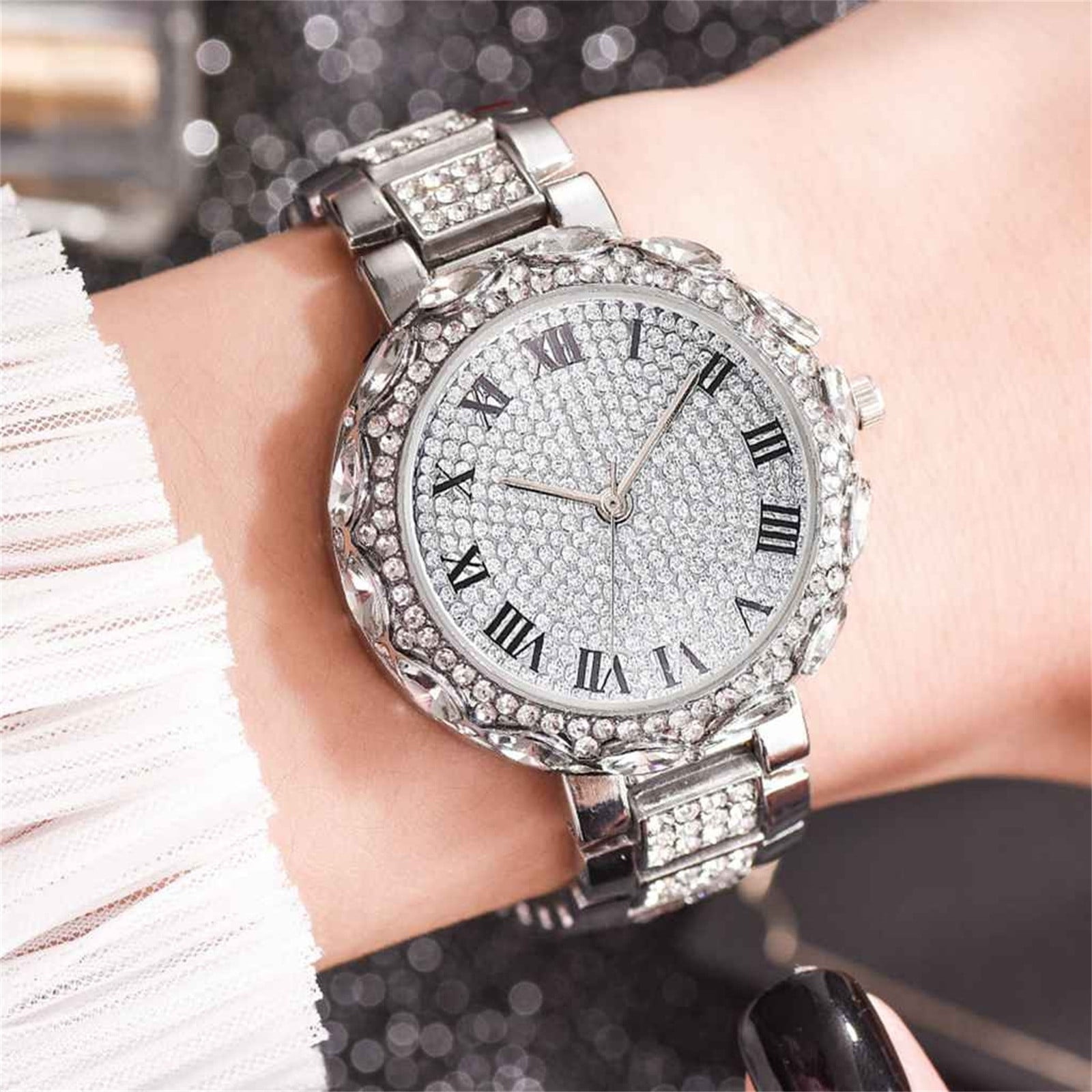 TIHLMK Deals Clearance Full-Rhinestone Women's Watch Fashion Women's ...
