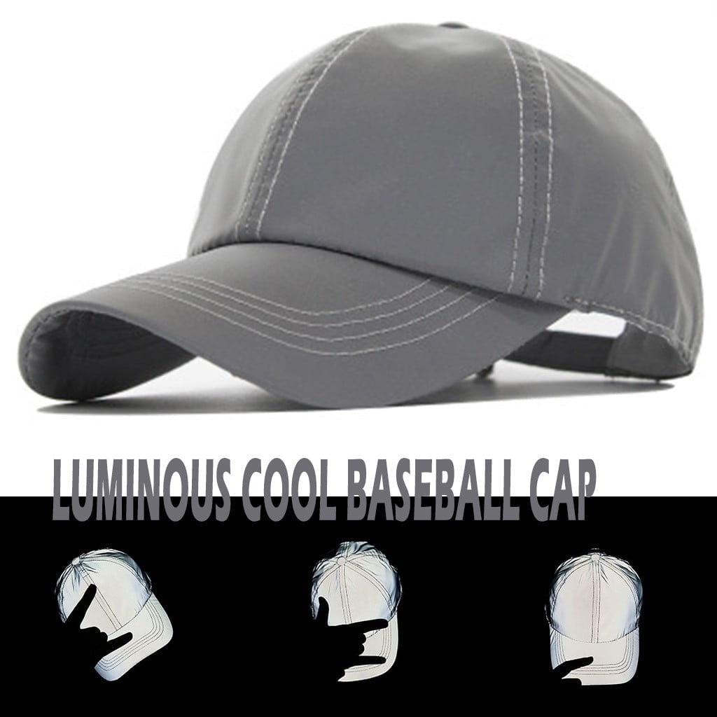 TIHLMK Adult Fashion Luminous Reflective Baseball Sun Hat Stylish UV ...