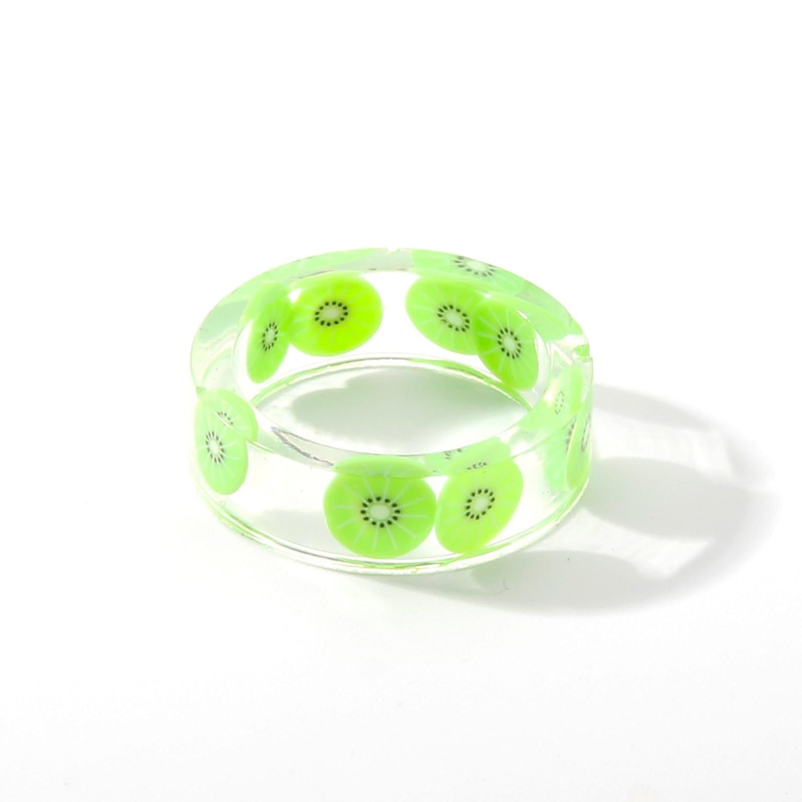 TIHLMK Promise Rings for Her Cute Acrylic Resin Rings Colorful Summer ...