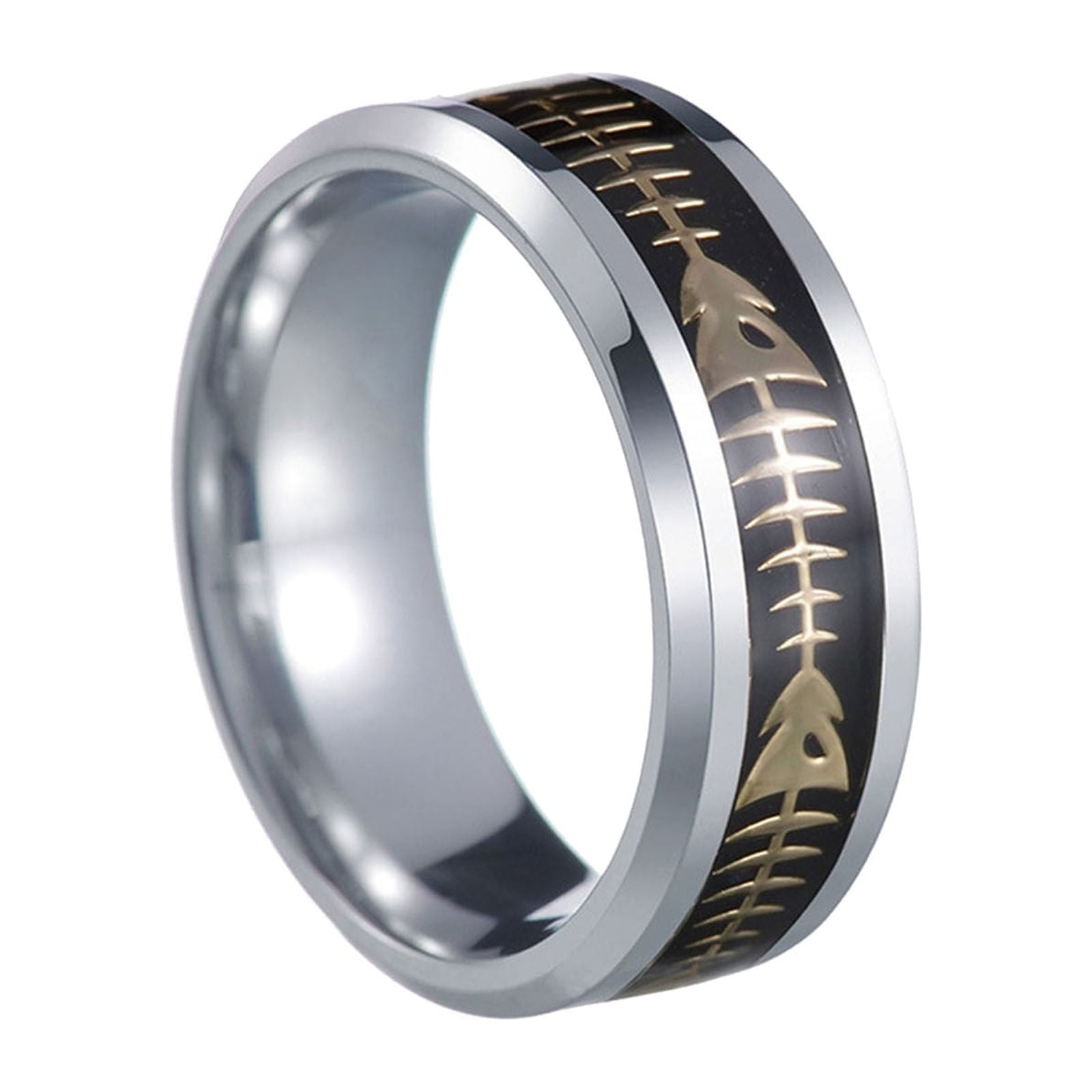 TIHLMK Rings for Gorgeous Black Copper Alloy Ring Inlaid with Square ...