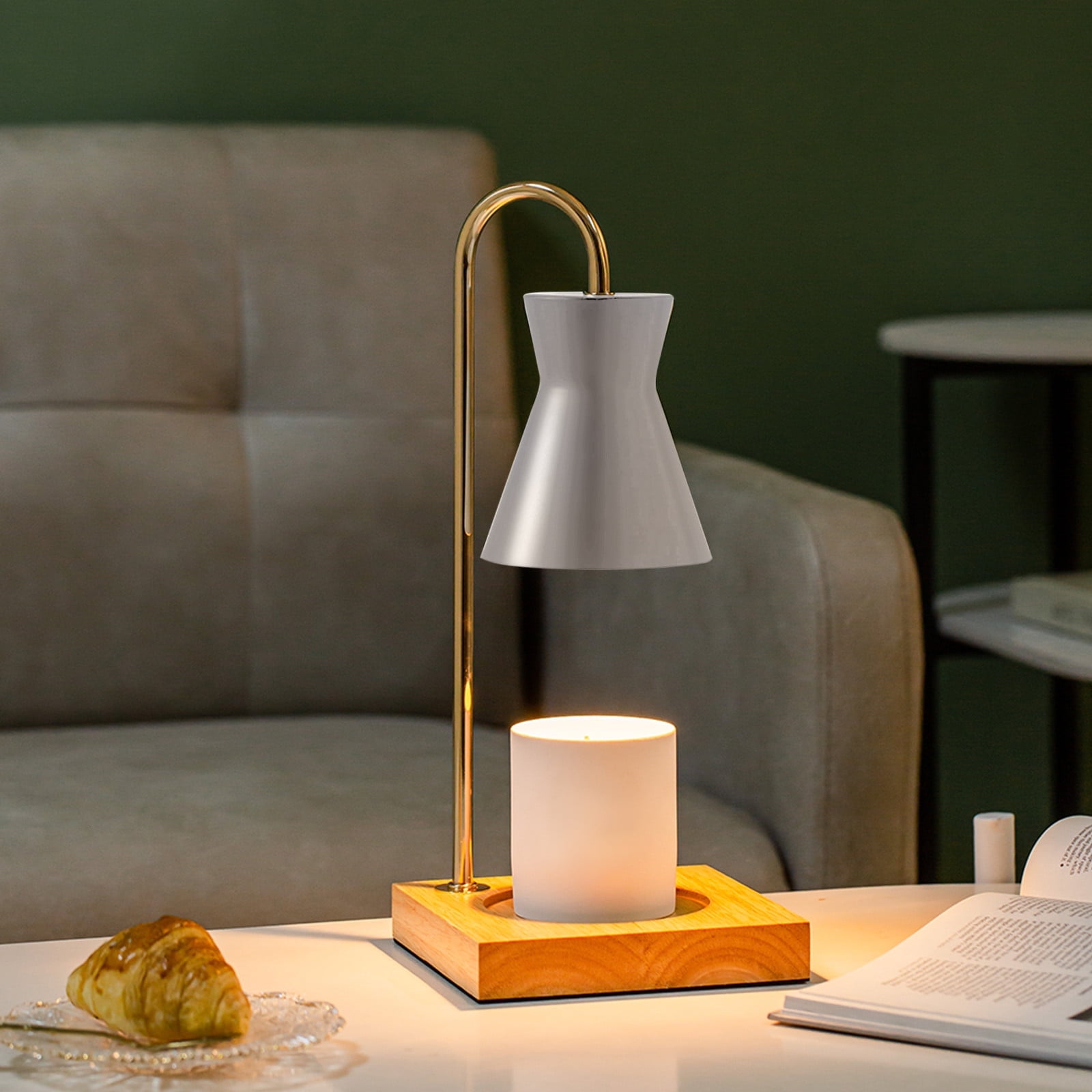 TIHLMK Candle Warmer Lamp with Light Dimmer Metallic Candle Melter ...