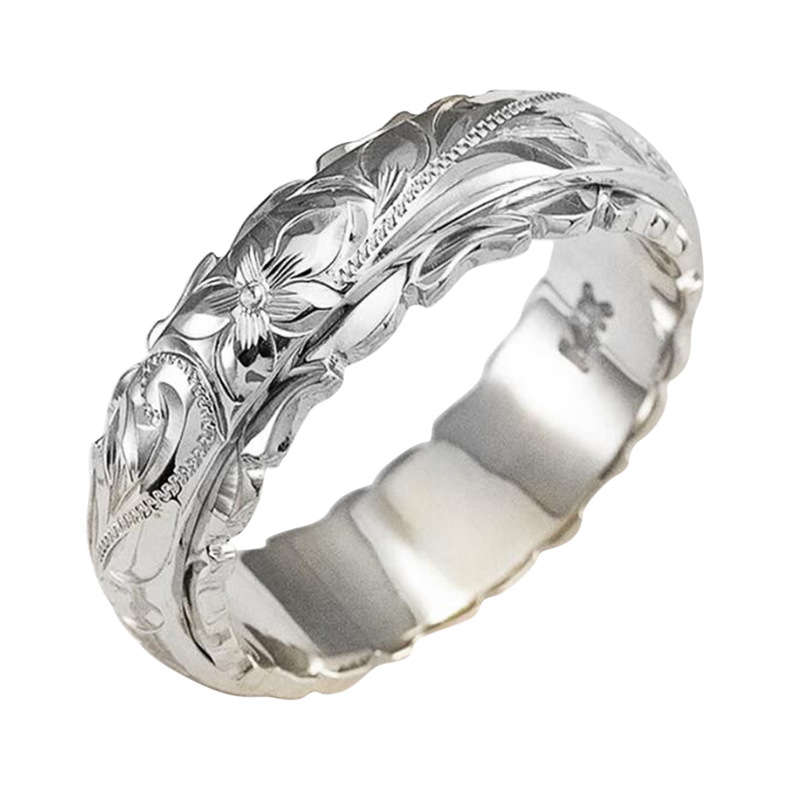 TIHLMK Sales Clearance Rings for Alloy Carved Rose Flower Female Ring ...