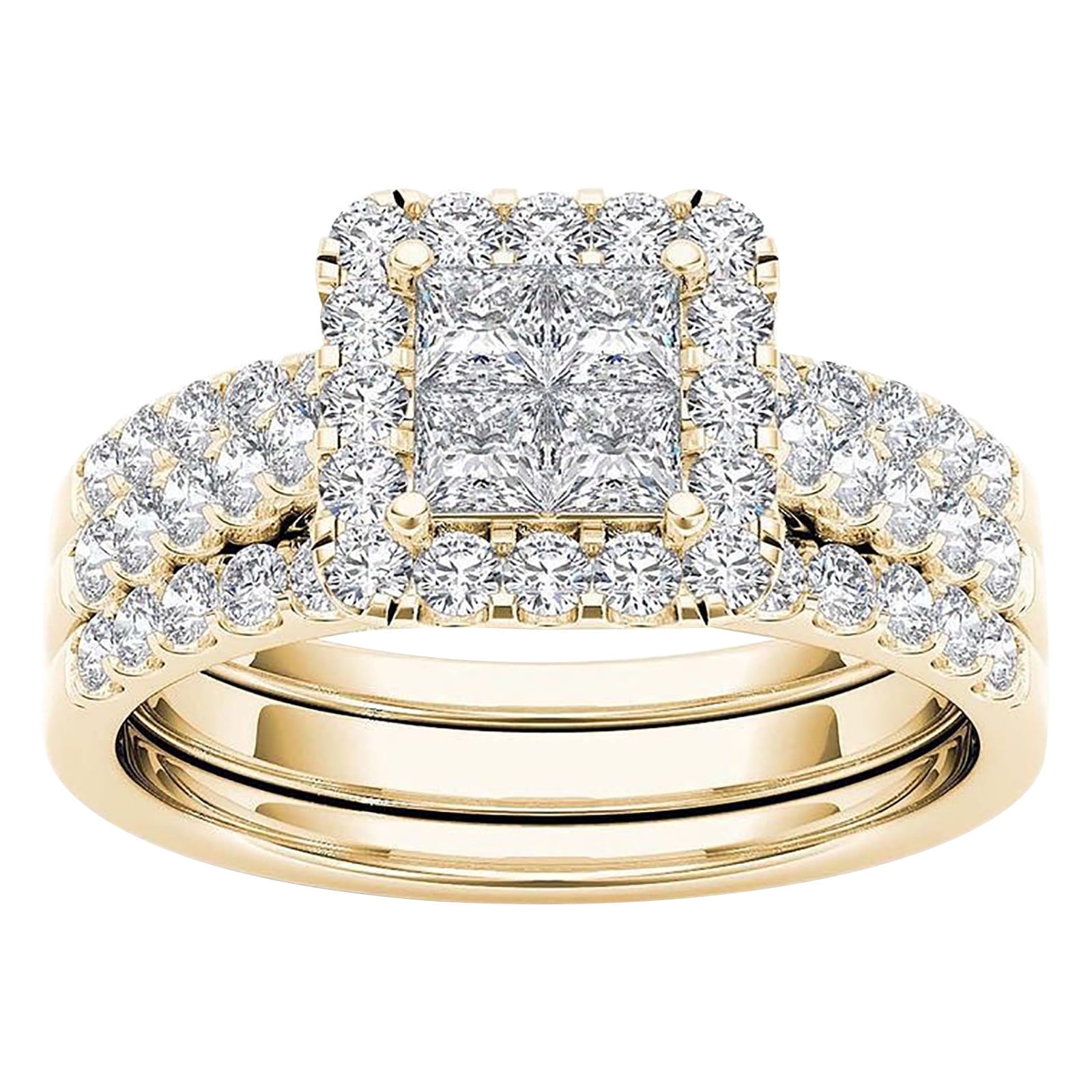 TIHLMK Sales Clearance Rings for Womens Rings 2-in-1 Set Detachable ...
