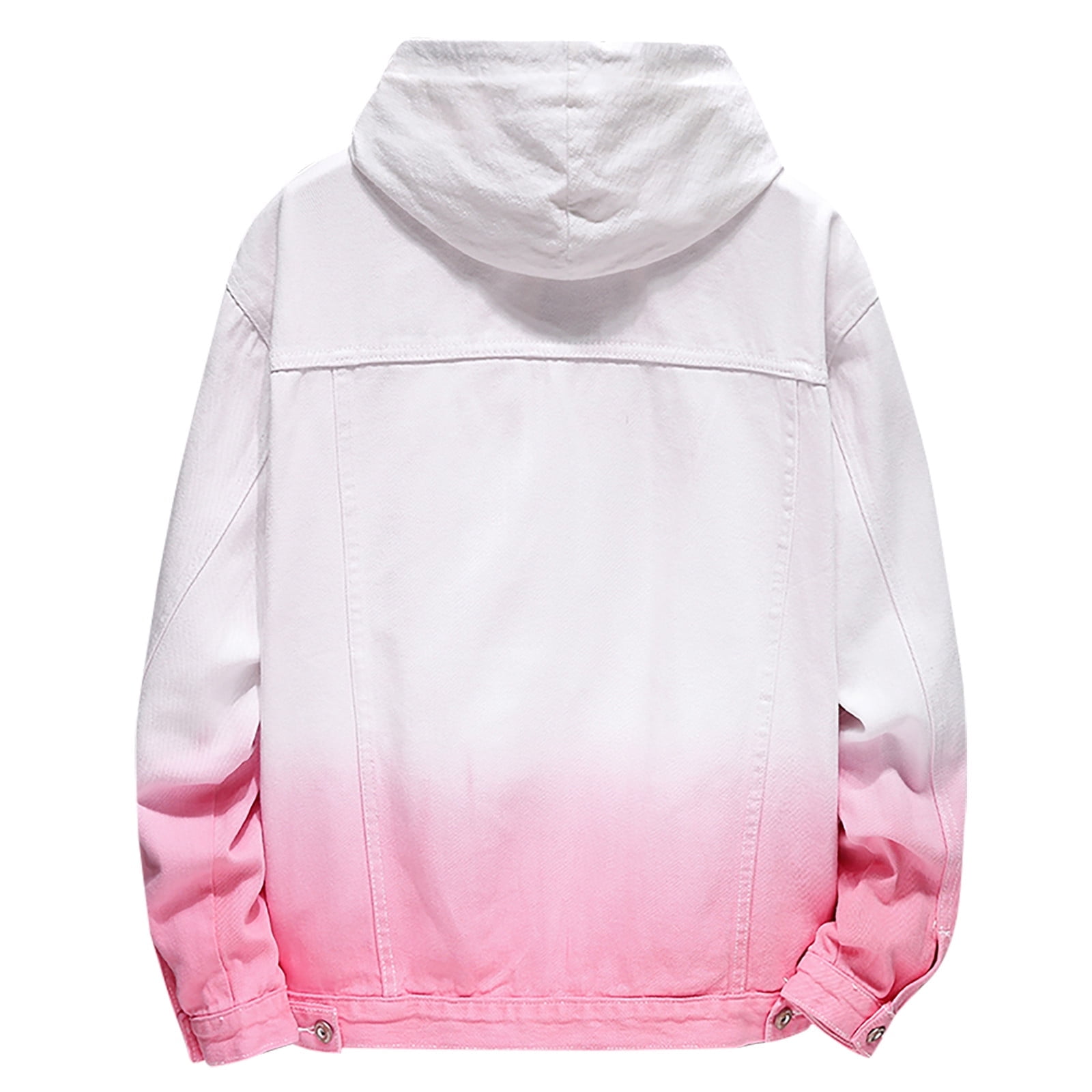 TIHLMK Winter Coat Men Casual Slim-fit Gradient Turndown Hooded Jacket ...