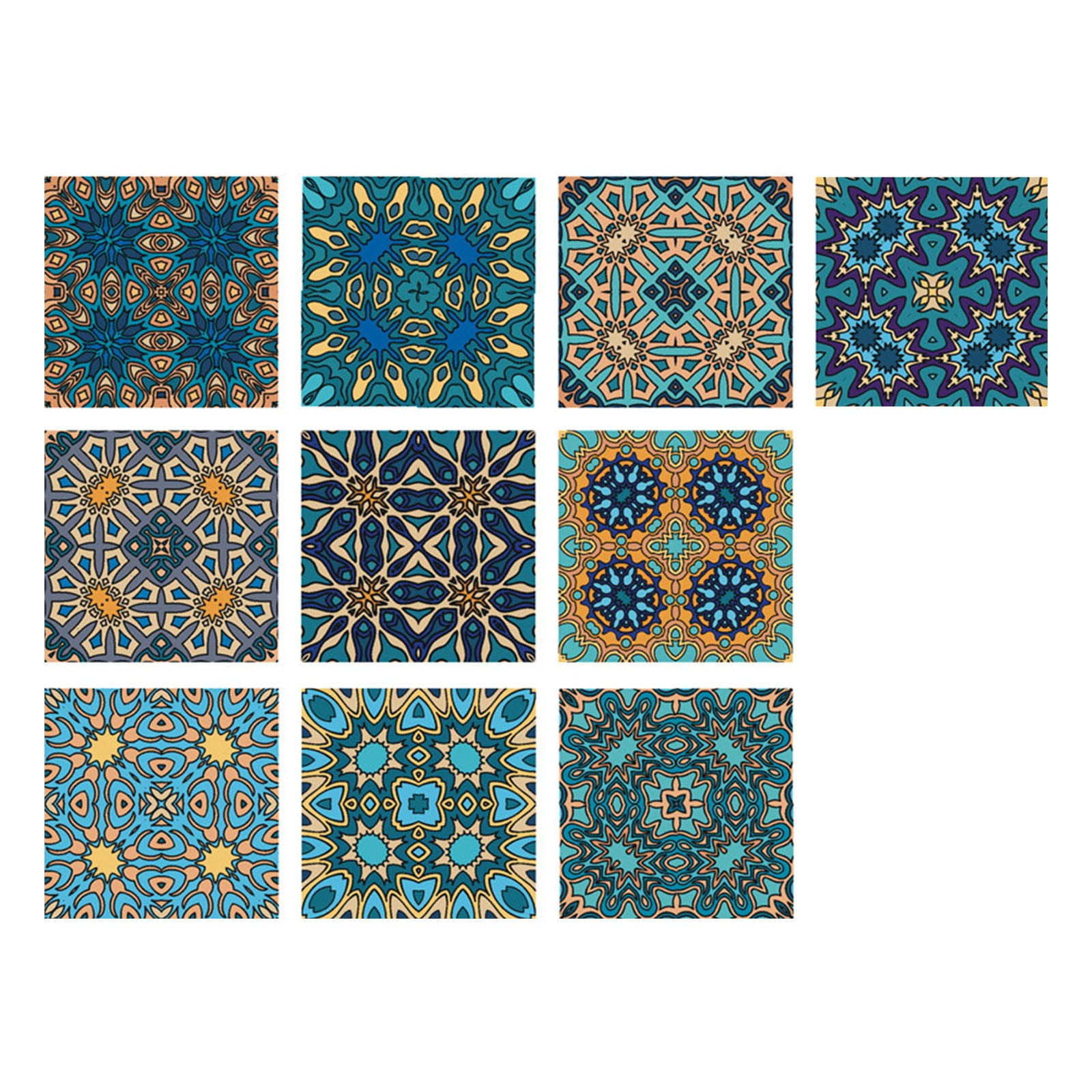 TIIFSWHS 10pc Peel and Stick Ceramic Tile Paste 3D Lattice Ceramic Tile ...