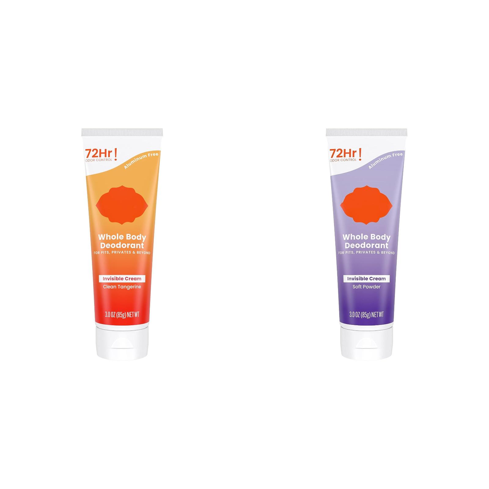 TIIFSWHS 2PC Whole Body Womens Deodorant - Invisible Cream - Aluminum ...