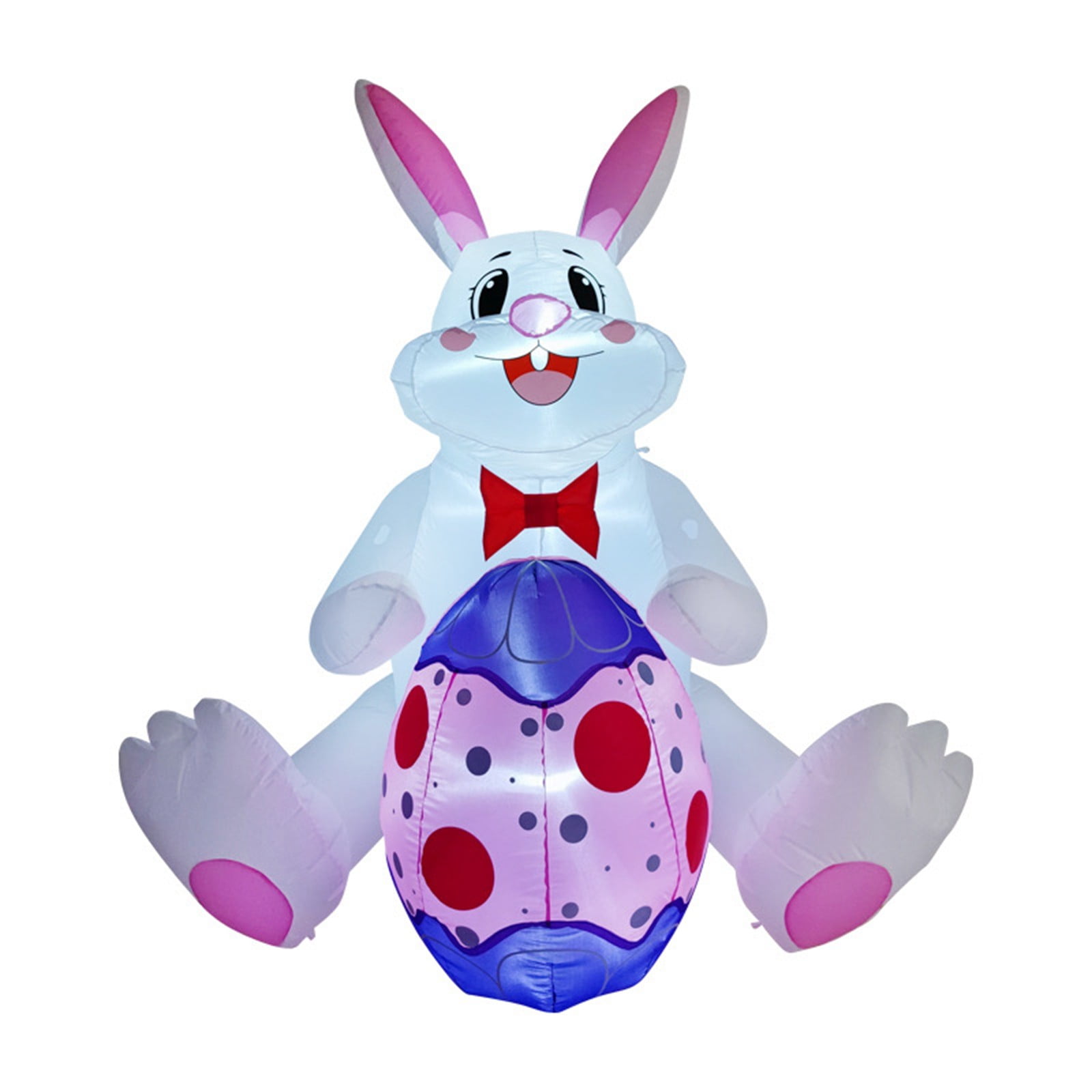 TIIFSWHS Easter Holiday Light Up Bunny Sitting Painted Eggs Patio ...