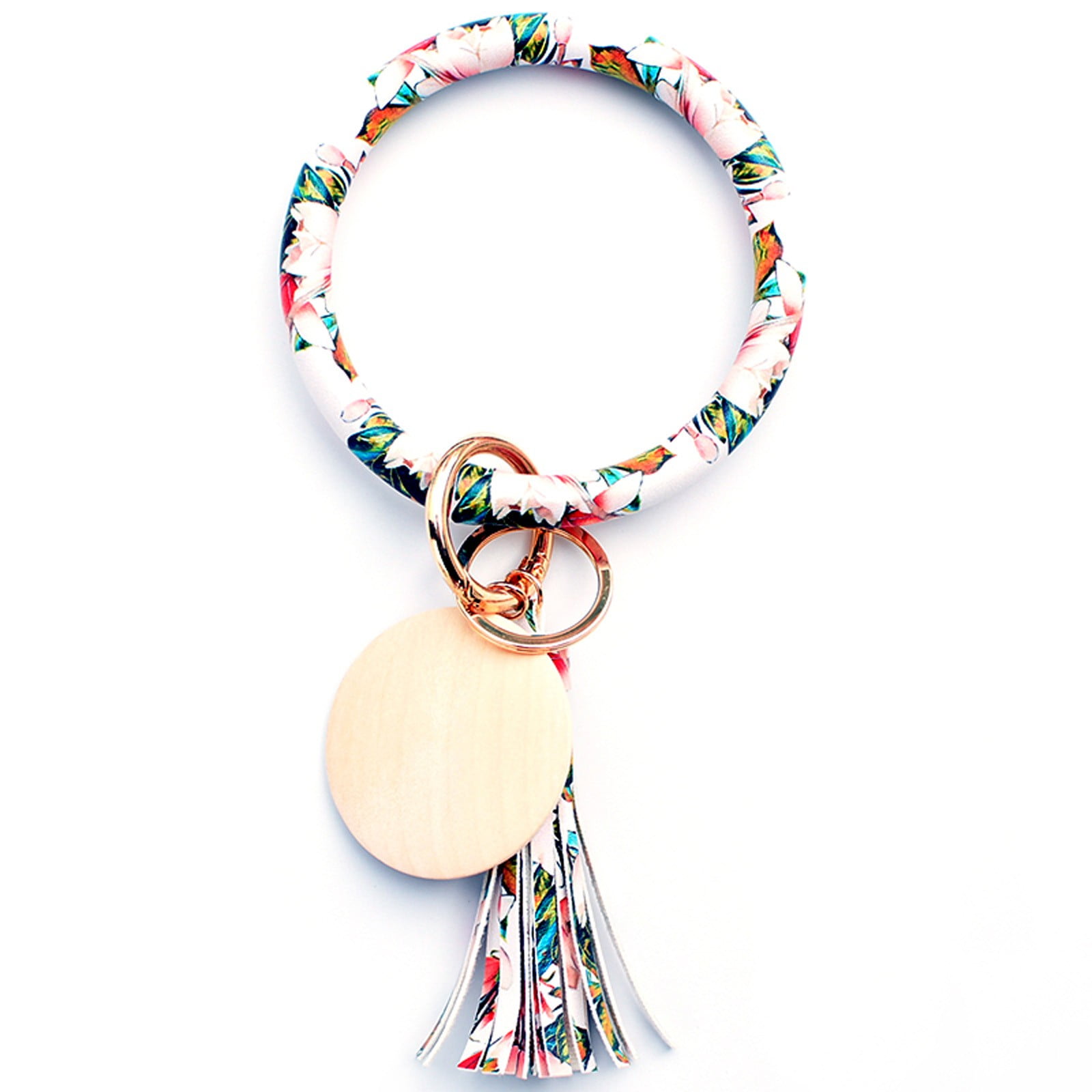 TIIFSWHS SilKeychain Bracelet Wristlet Key Ring Silicone Beaded Bangle ...