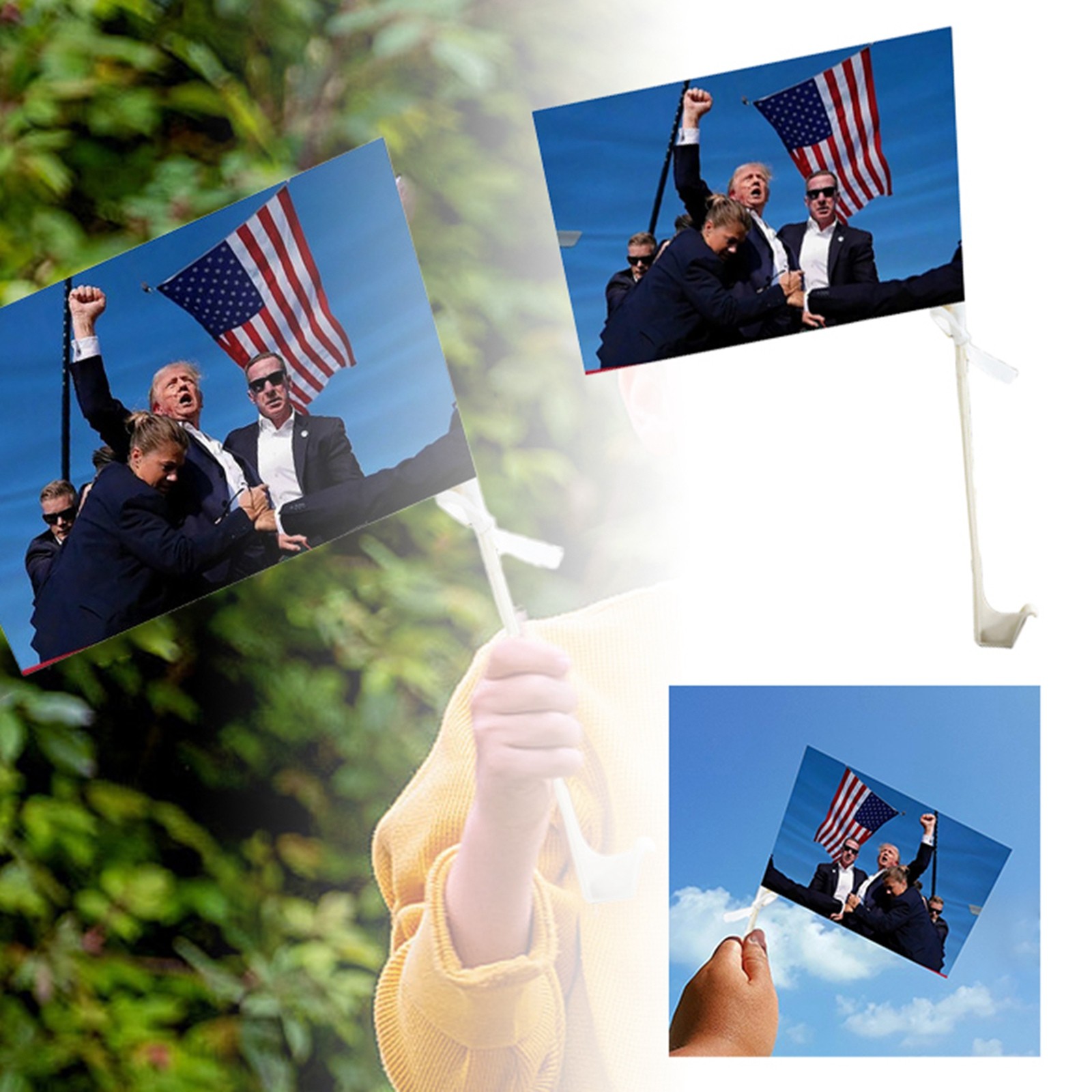 TIIFSWHS “USA Election Handheld Flag for Rallies Events and Showing ...