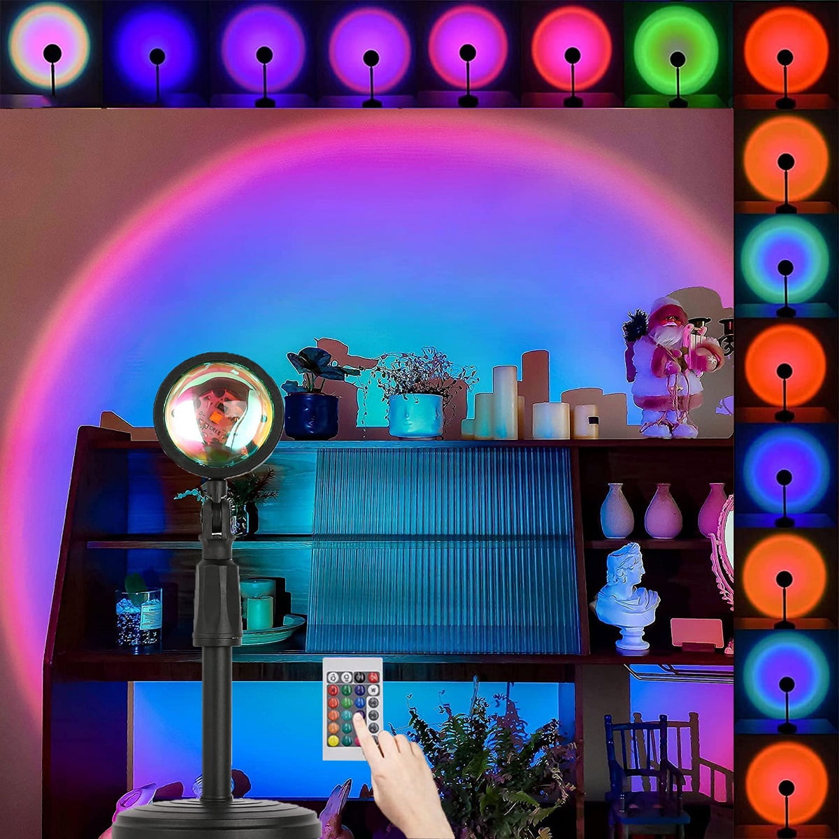 TIK Tok Sunset Projection Lamp with Remote Control (20 MultiColor), 360 ...