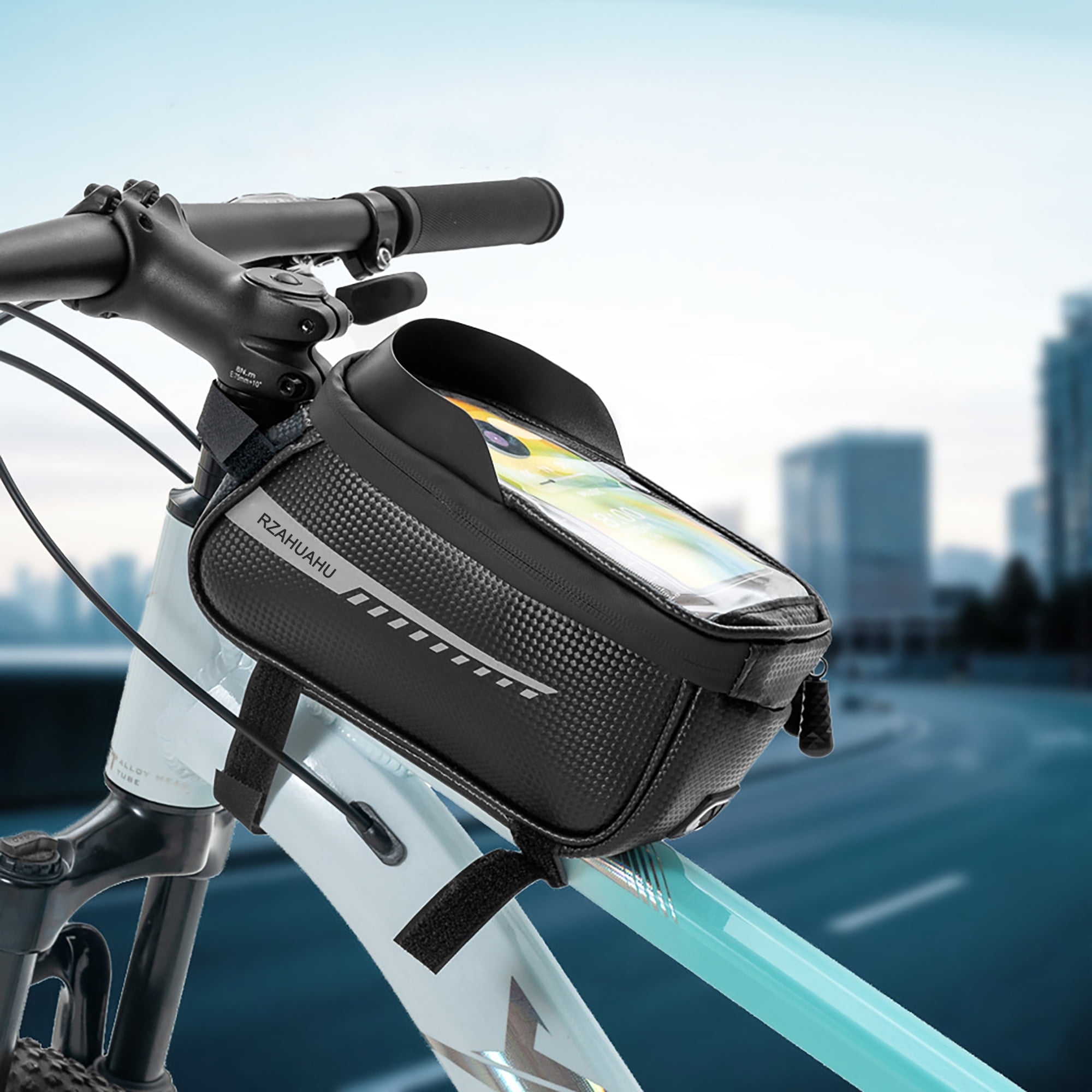 TIKBBRMG Bicycle Bag Bike Cell Phone Front Frame Waterproof Accessories ...