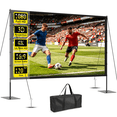 TIKBBRMG Projector Screen with Stand, 120inch Portable Outdoor Indoor ...
