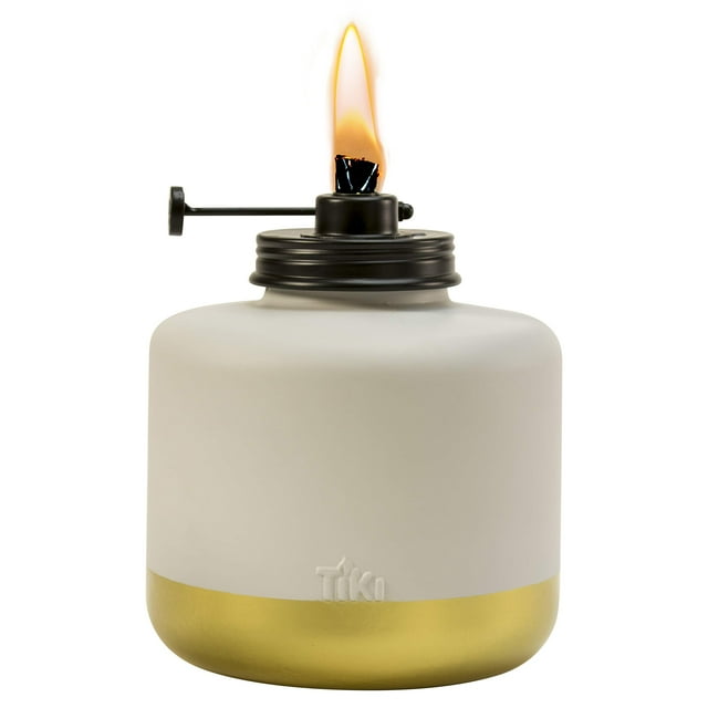 TIKI Brand 1118023 Adjustable Flame Gold Dipped Glass Votive Table ...