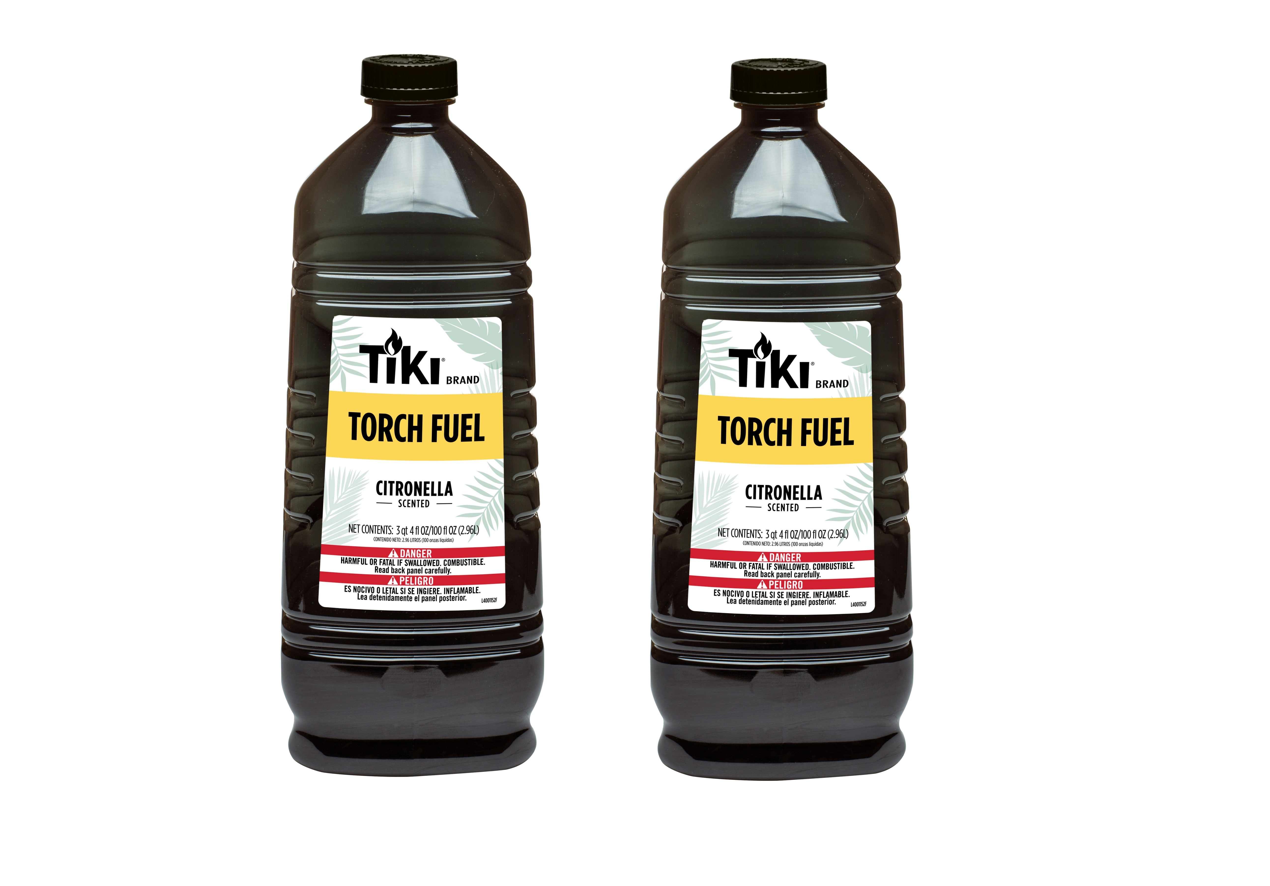 TIKI Citronella Torch Fuel, 100 oz 2-Pack – Easy Pour, Long-Lasting ...