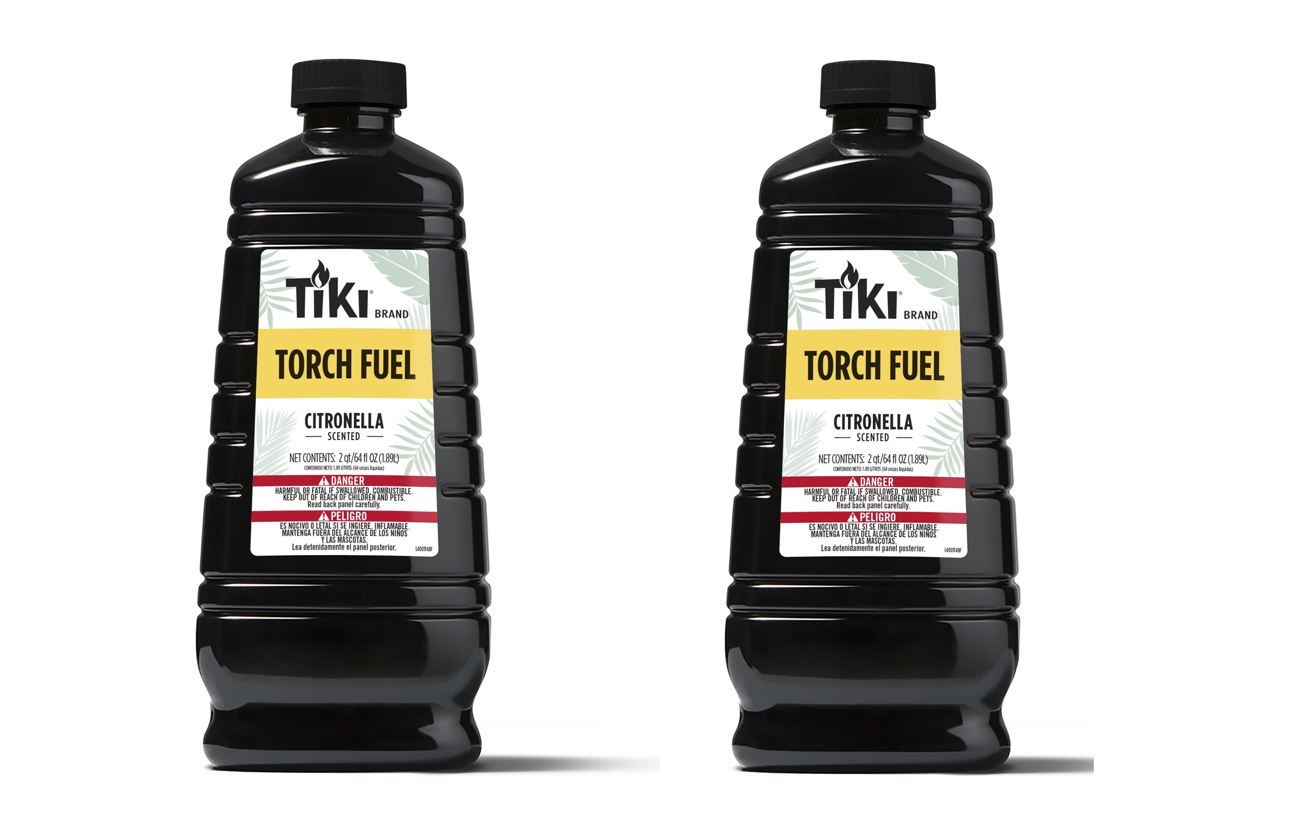TIKI Citronella Torch Fuel, 64 oz 2-Pack – Easy Pour, Long-Lasting ...