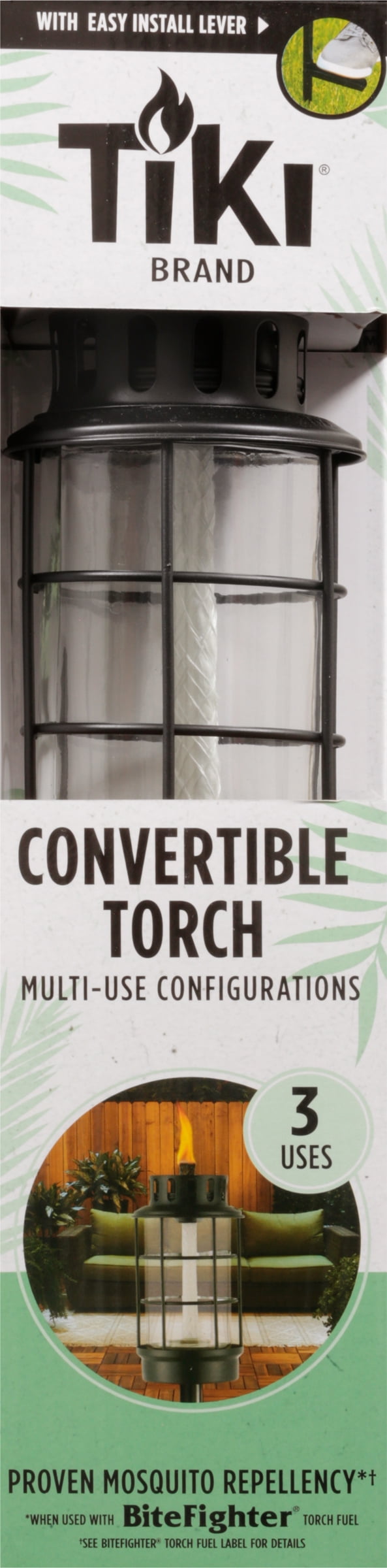 TIKI Adjustable Flame Convertible Torch with Multi-Use Configurations ...