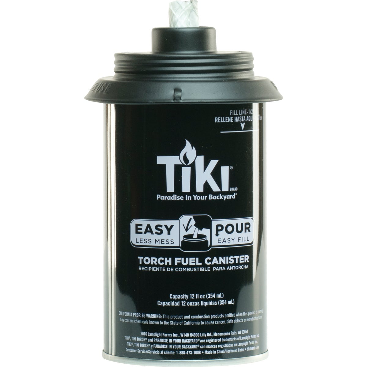 Lamplight Farms TIKI Easy Pour Citronella Torch Fuel, Black, 12 oz ...