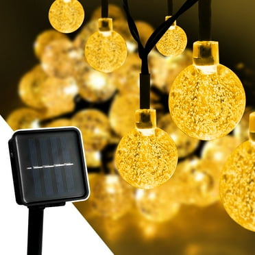Mainstays 50-Count Solar Powered Outdoor LED Mini String Lights, with ...