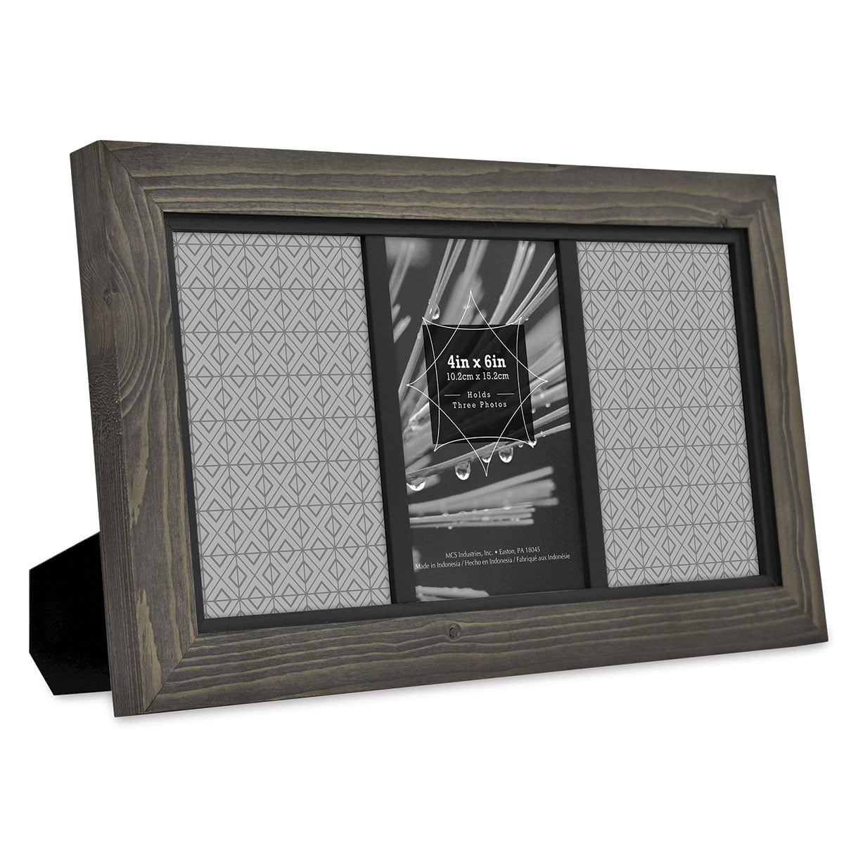 TIMBER Distressed Gray Black Wood 3-4x6 6x12 Frame by MCS - 4x6 ...