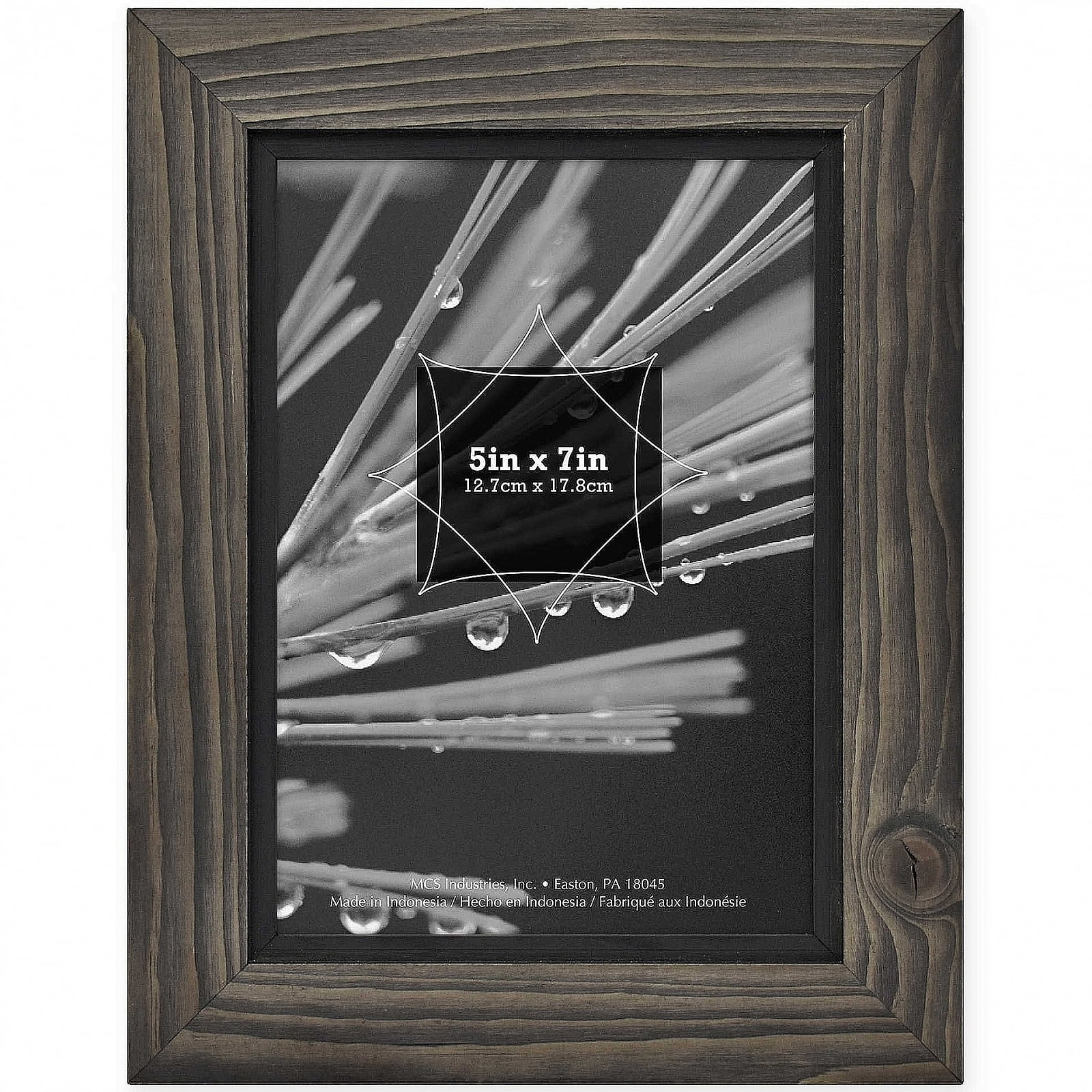 TIMBER Distressed Gray Black Wood 5x7 Frame by MCS - 5x7 - Walmart.com