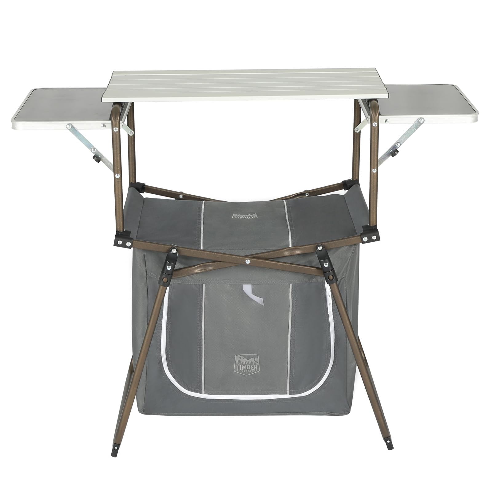 TIMBER RIDGE Outdoor Folding Camping Kitchen Table, Lightweight ...