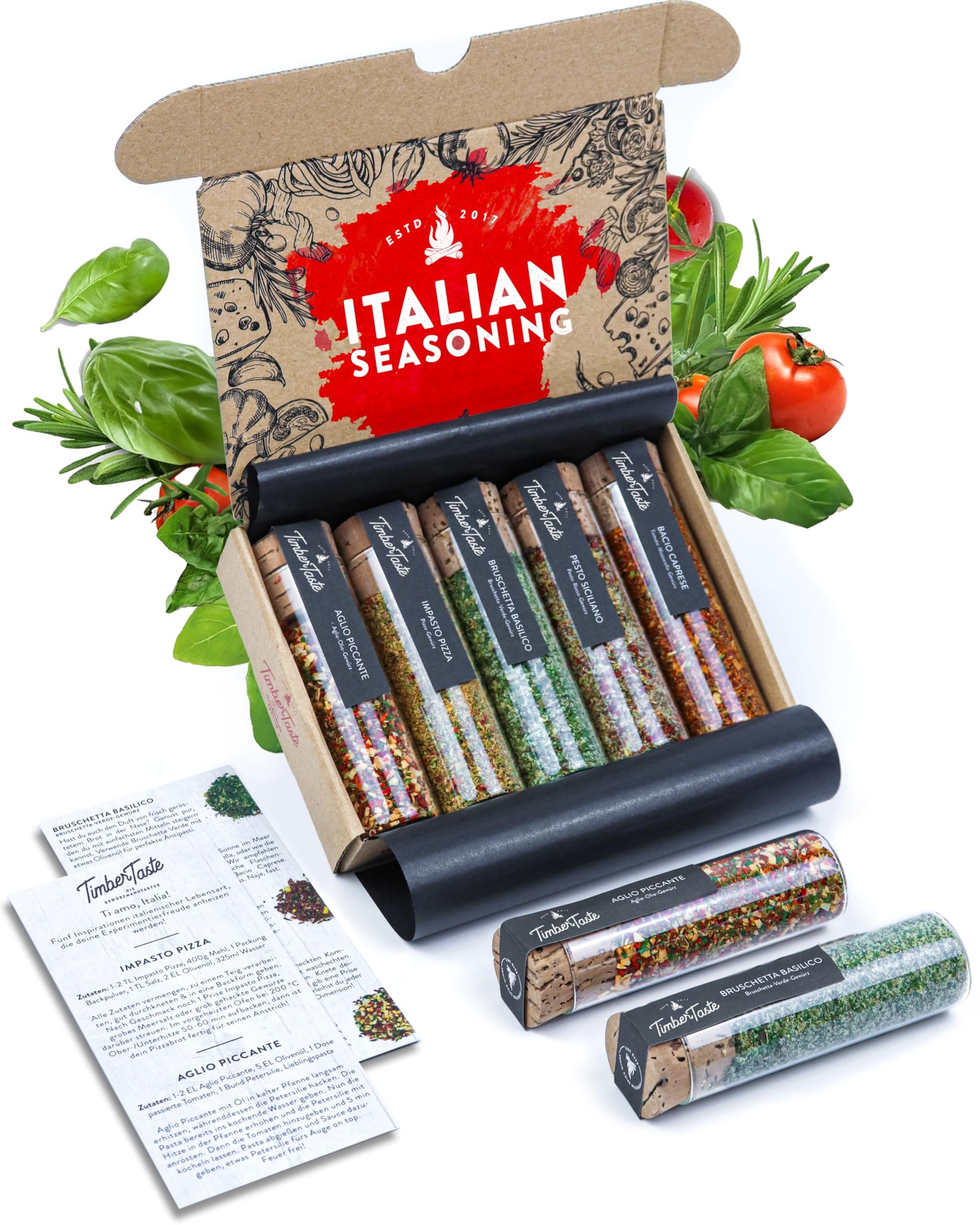 TIMBER TASTE® Italian Spice DEF29 Gift Set - Gourmet Flavors of Italy ...