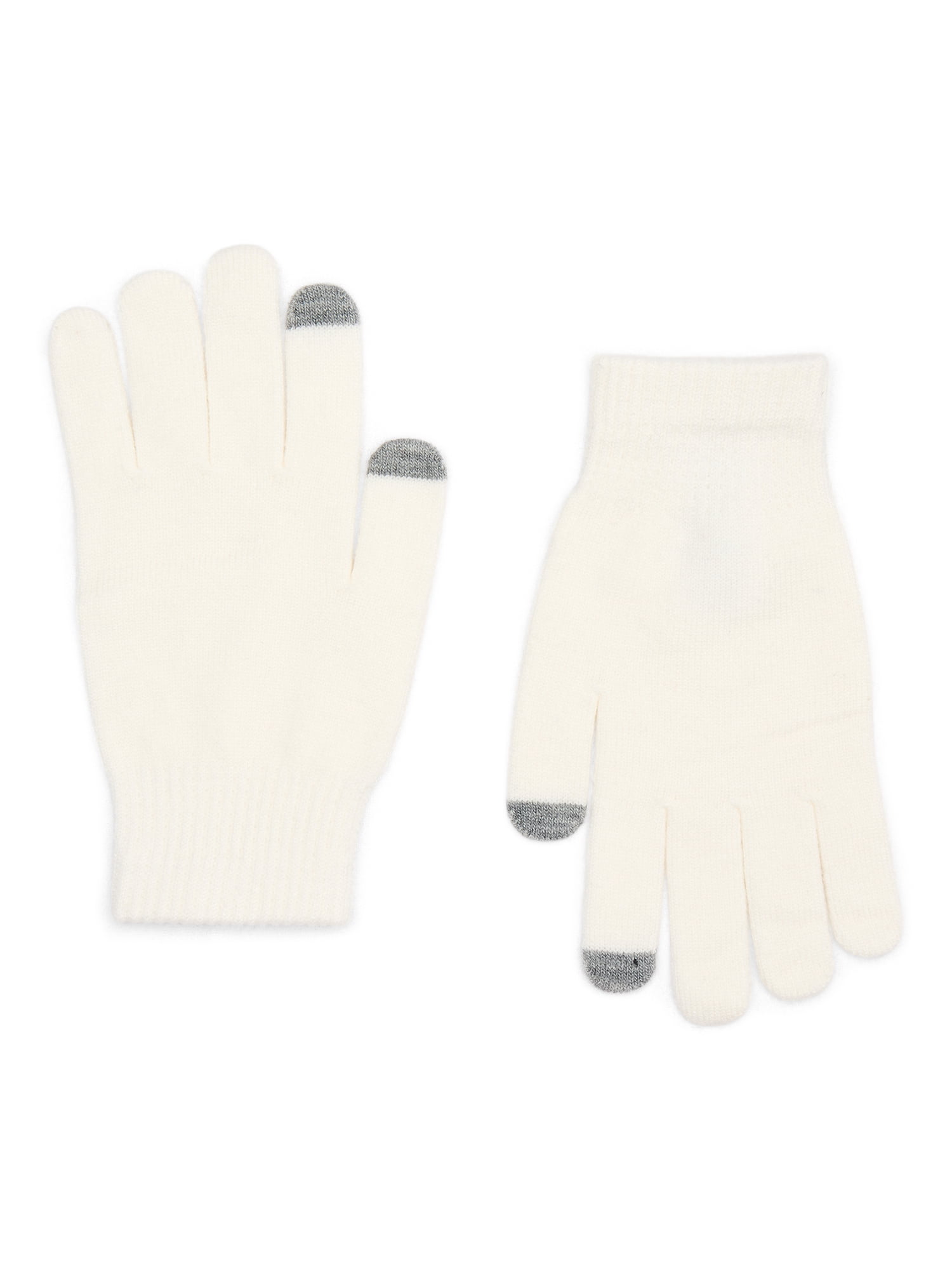 Time and Tru Women's Tech Touch Knit Gloves, One Size Fits Most, Winter ...