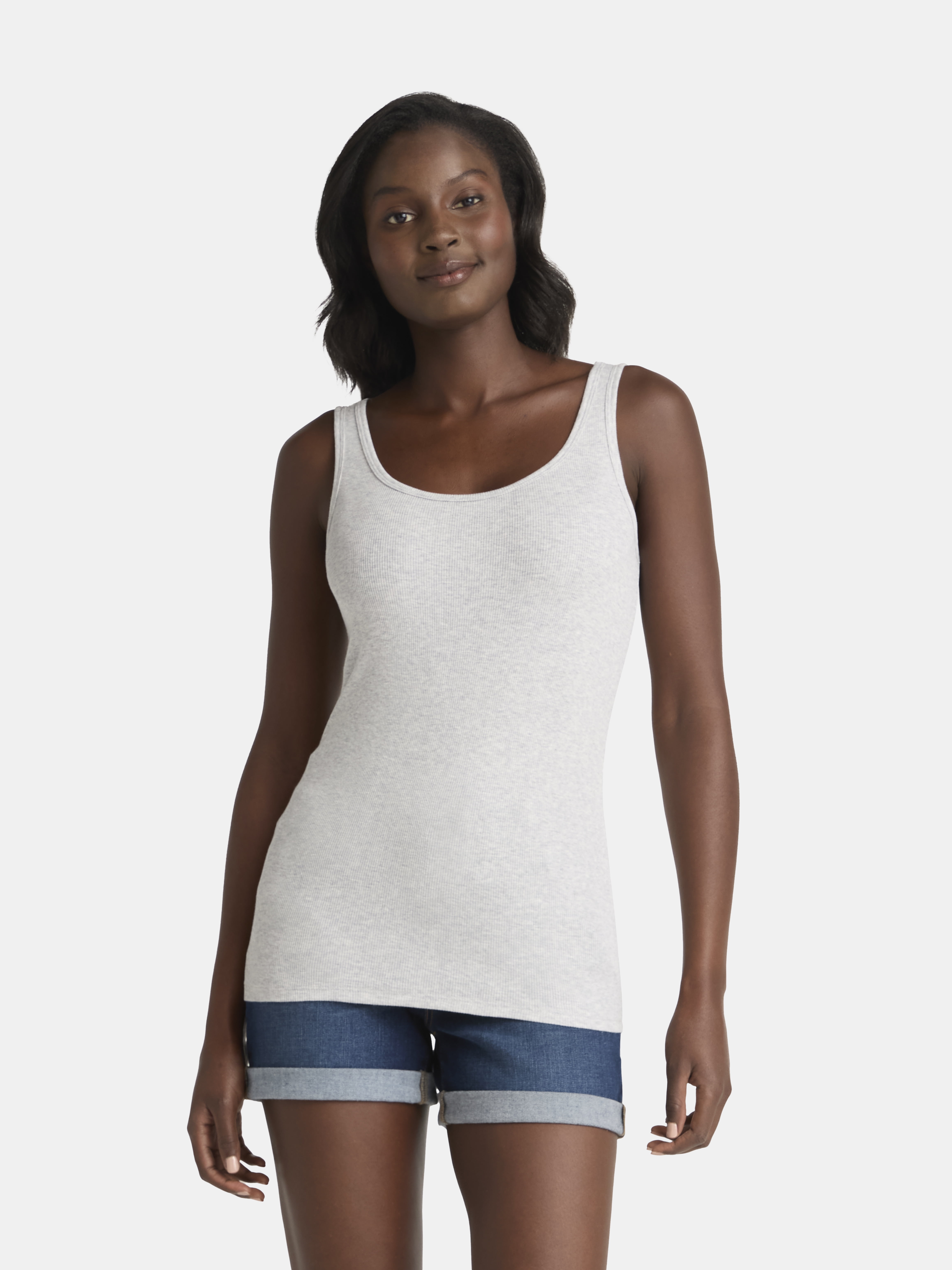 Time and Tru Women's Rib Tank Top, Sizes XS-XXXL - Walmart.com