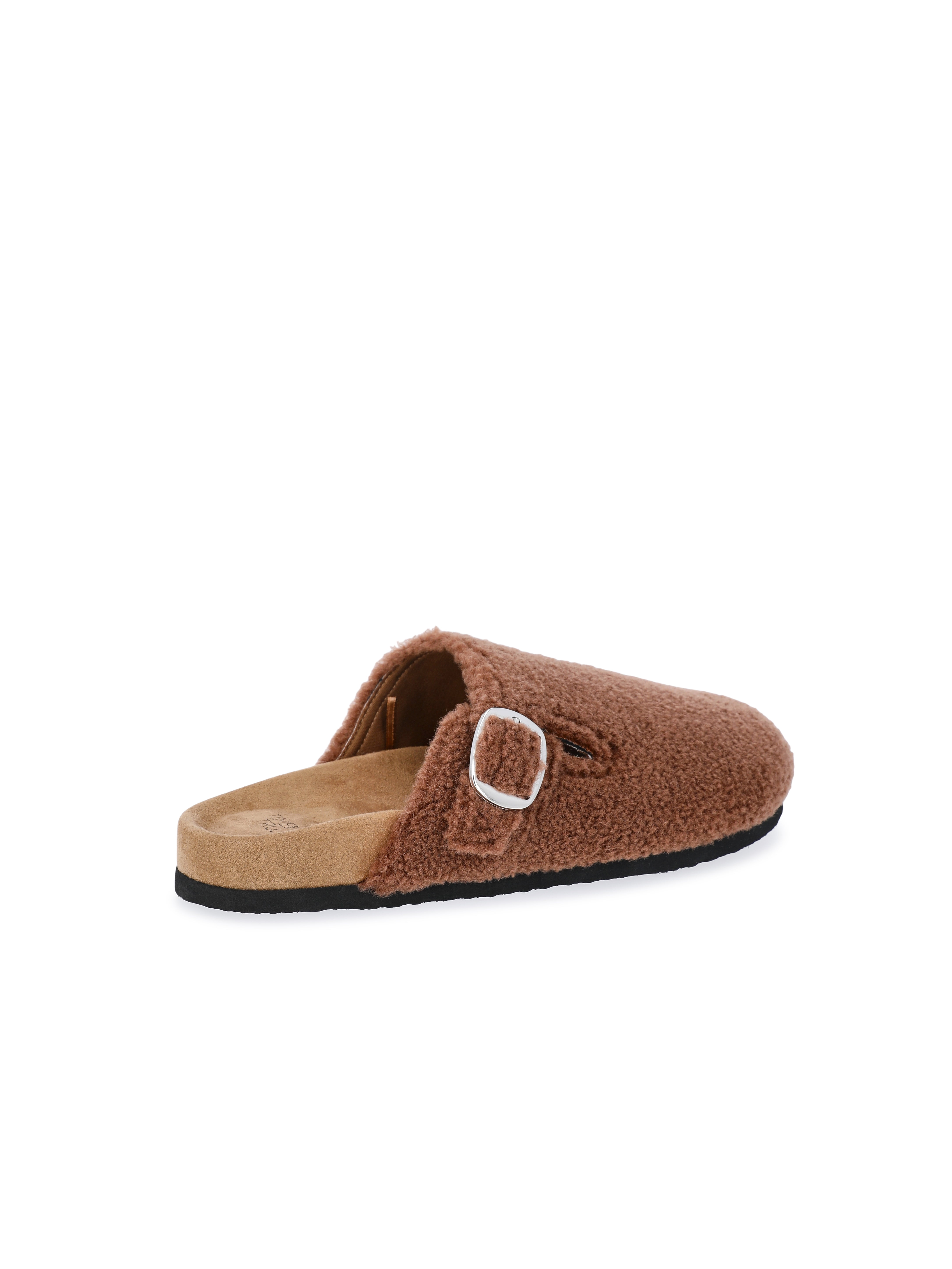Time and Tru Women's Faux Shearling Buckle Clogs - Walmart.com