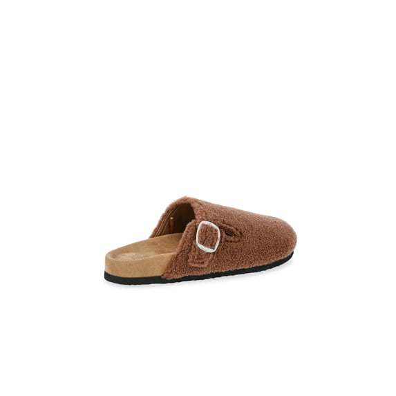 Time and Tru Women's Faux Shearling Buckle Clogs - Walmart.com