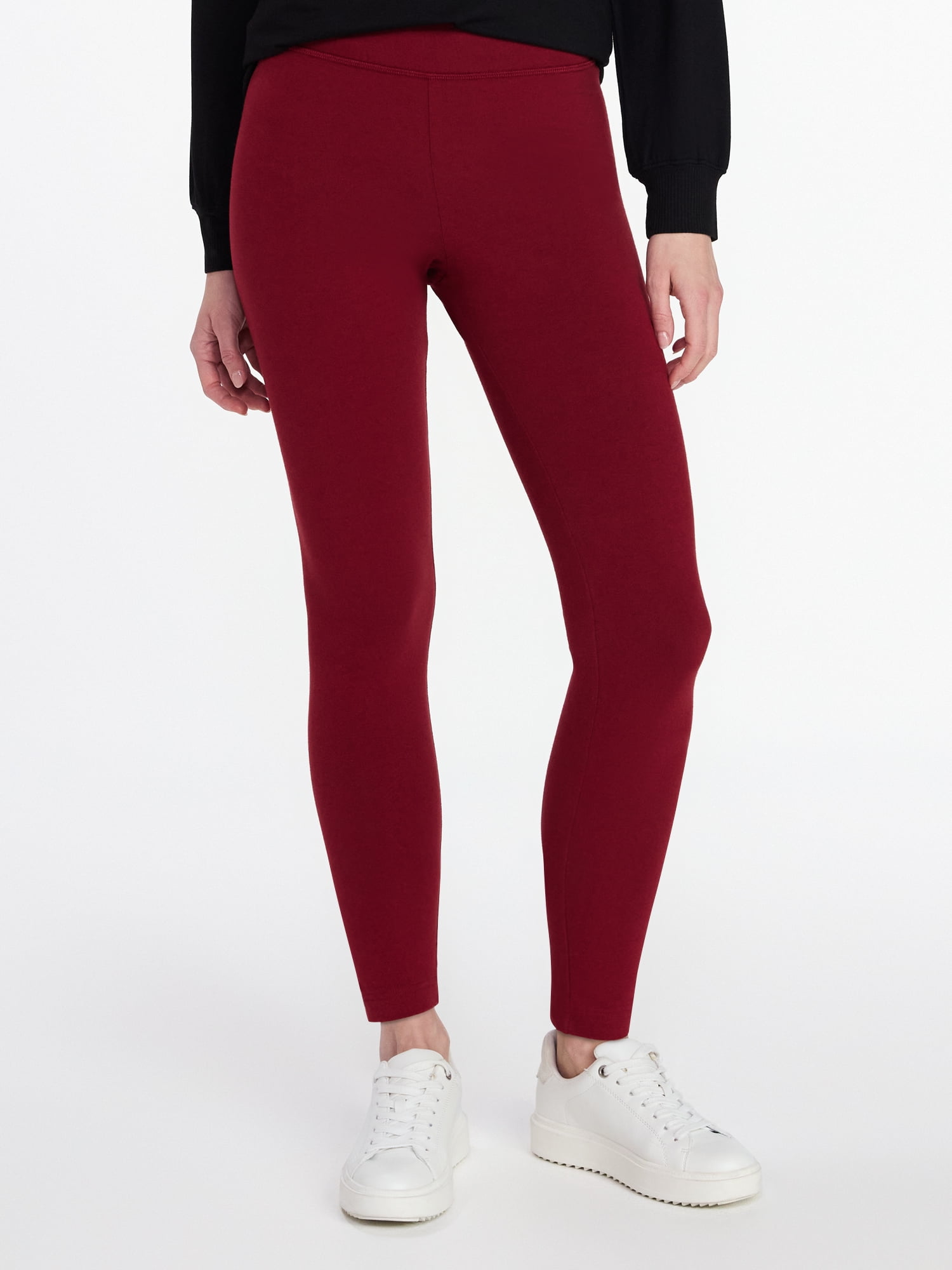 Time and Tru Women's Ankle Length Knit Leggings, 27" Inseam, XS-XXXL ...