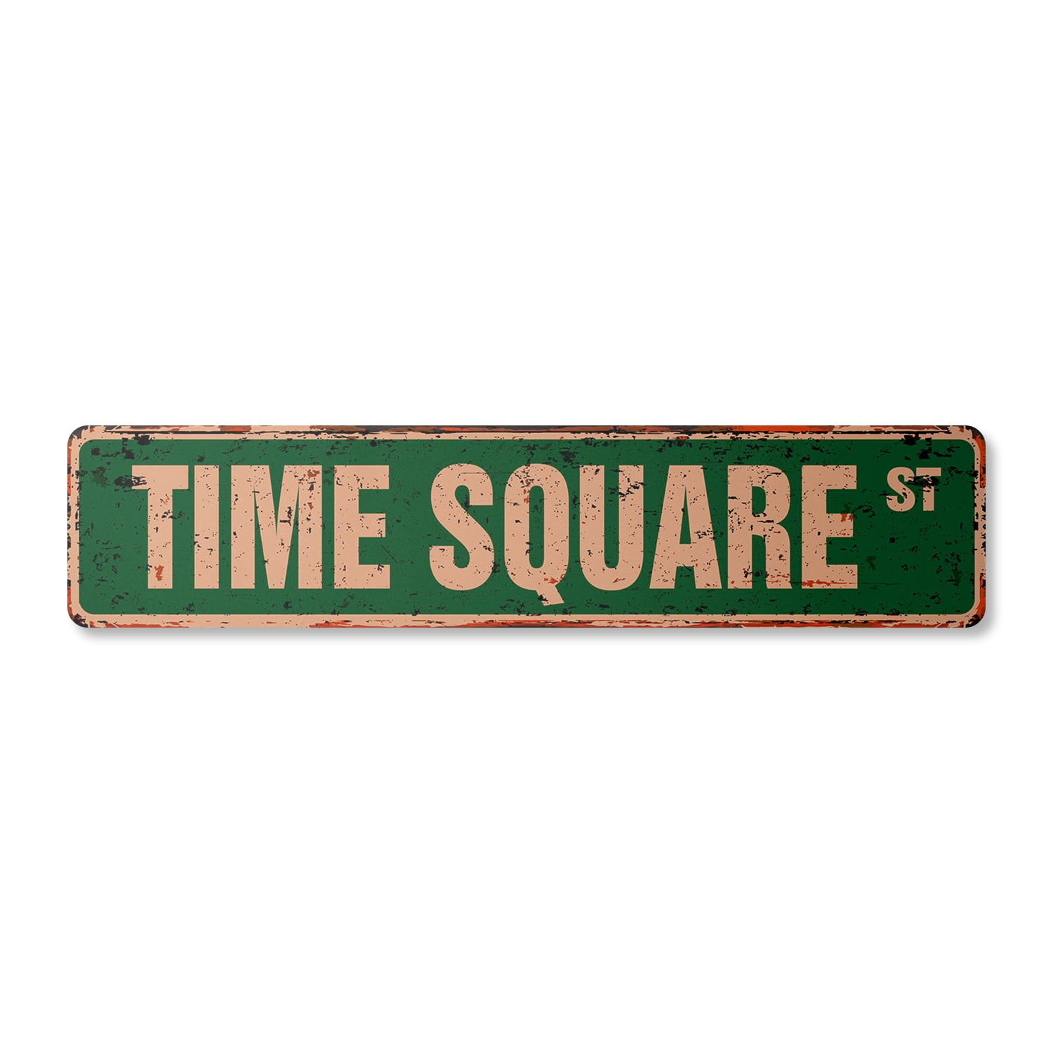 TIME SQUARE Vintage Plastic Street Sign new york usa paper news ...