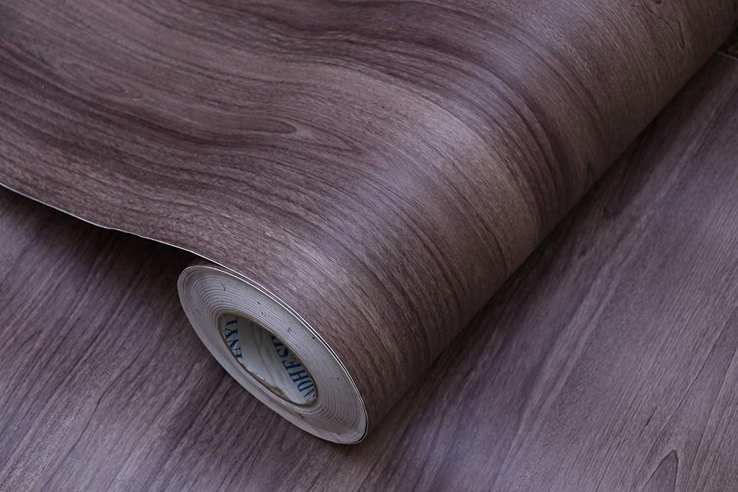 TIME TECH Teak Wood Grain Textured Vinyl Wrap Sticker Self Adhesive ...