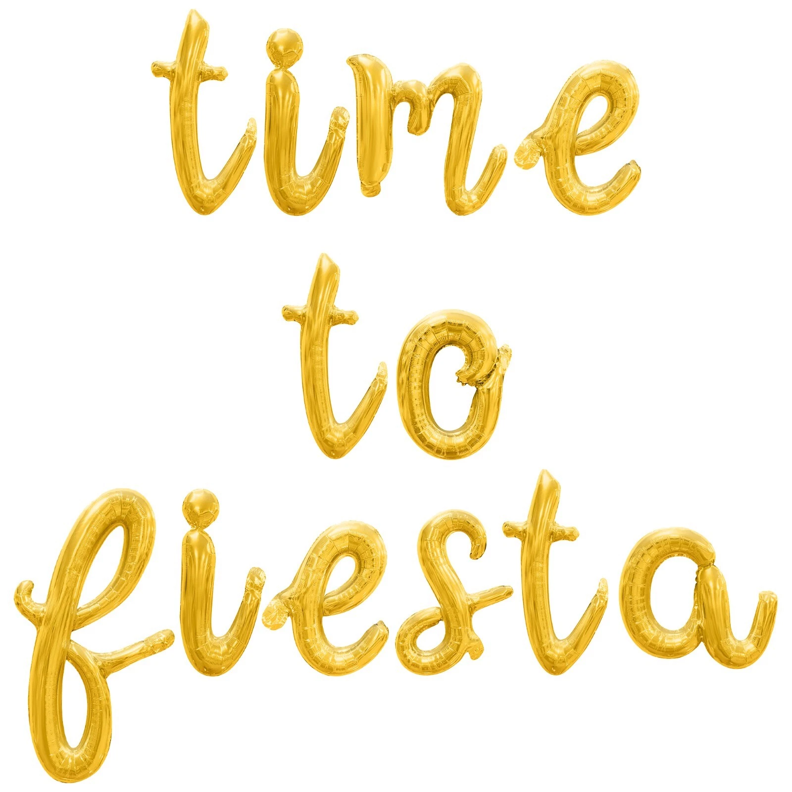 TIME TO FIESTA Cursive Letter Balloon Banner - Bachelorette Party ...