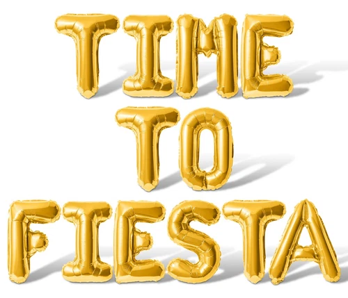 TIME TO FIESTA Letter Balloon - Bachelorette Party Decorations - Bridal ...