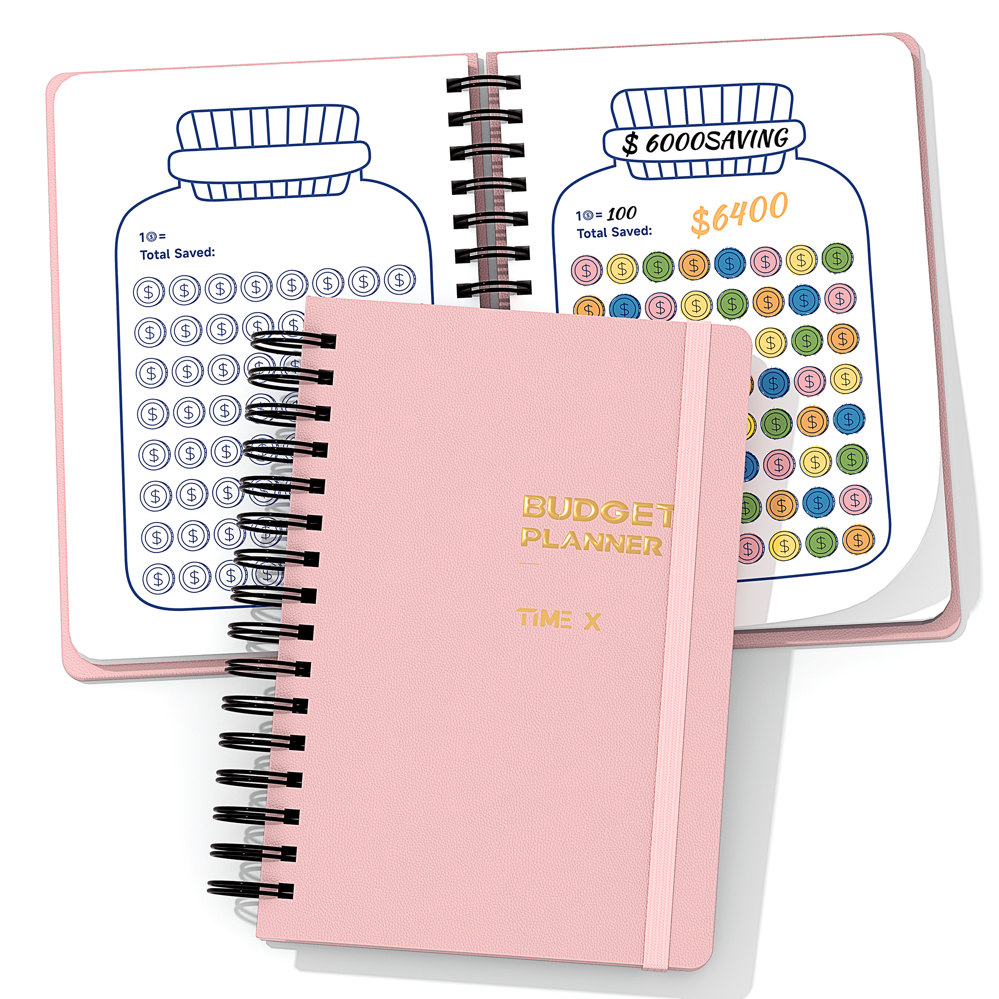 TIME X Budget Planner-Budget Binder with 12 Pockets,Undated Monthly ...