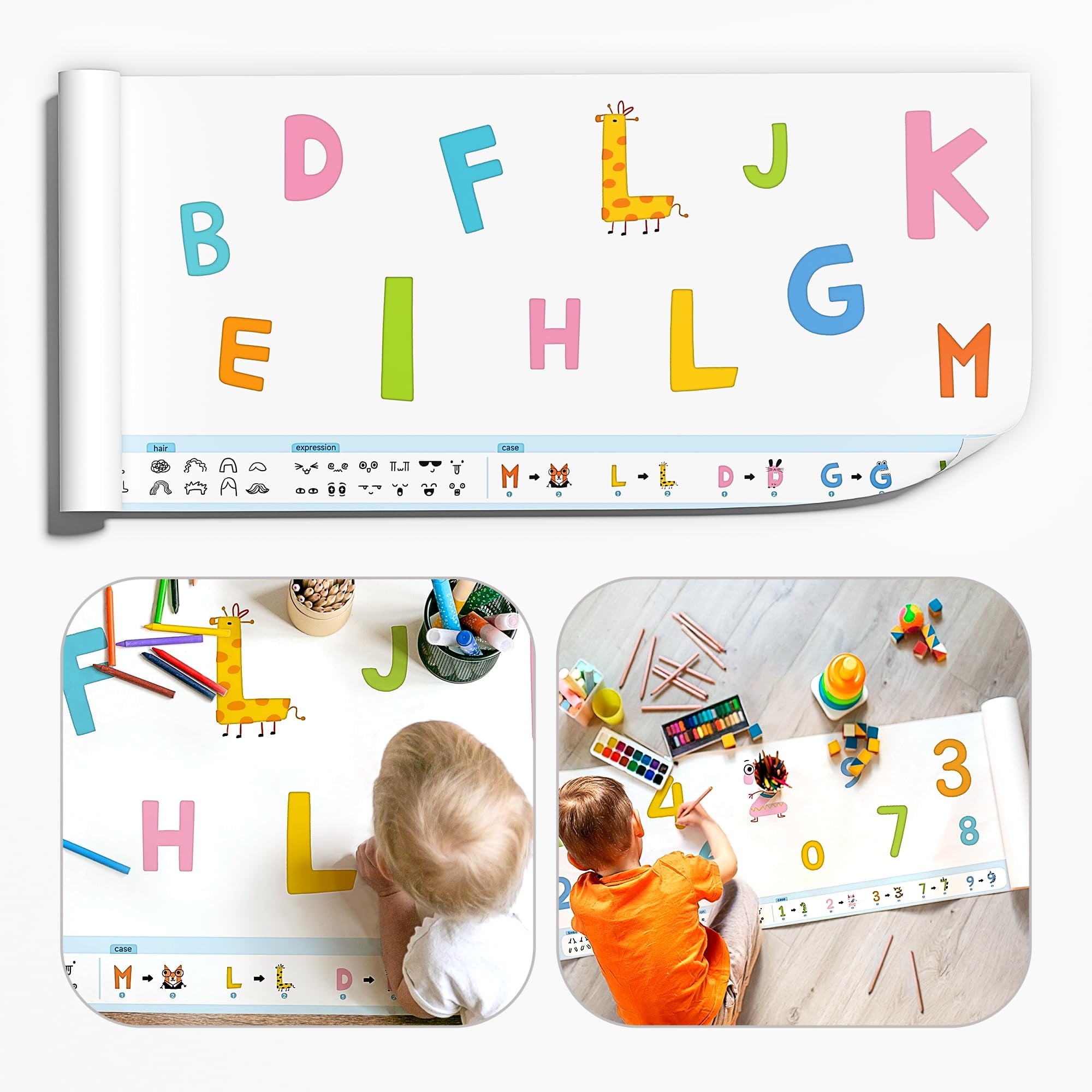 TIME X Coloring Paper KEF16 Roll for Kids 393.7 x 15.7 Inch Art Paper ...