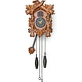 TIMEGEAR Small Cuckoo Clock with Night Mode, Hand Carved Bird and ...